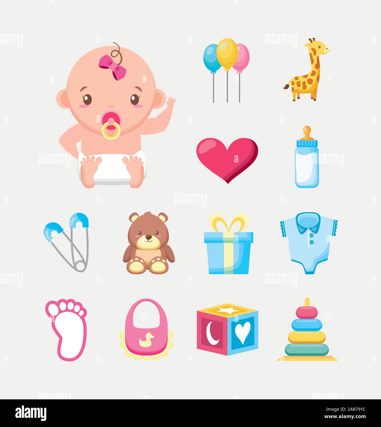 Bundle cute girl baby Cut Out Stock Images & Pictures - Alamy