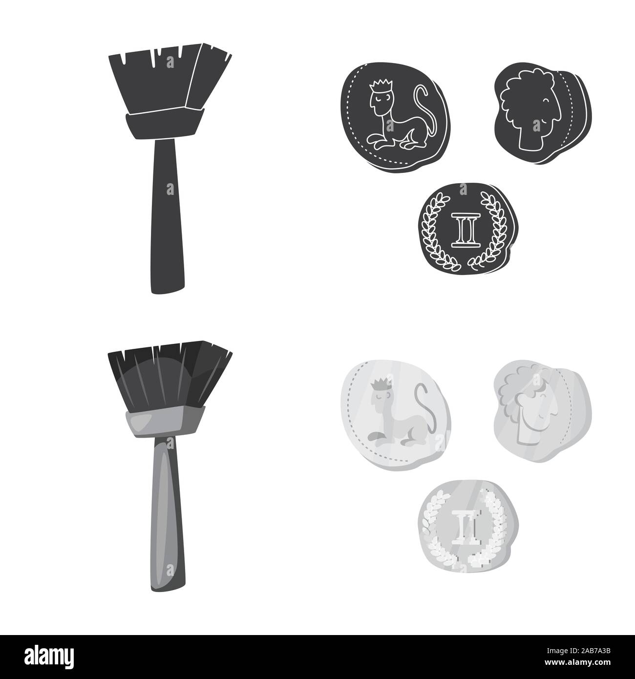 Vector illustration of story and items symbol. Collection of story and ...