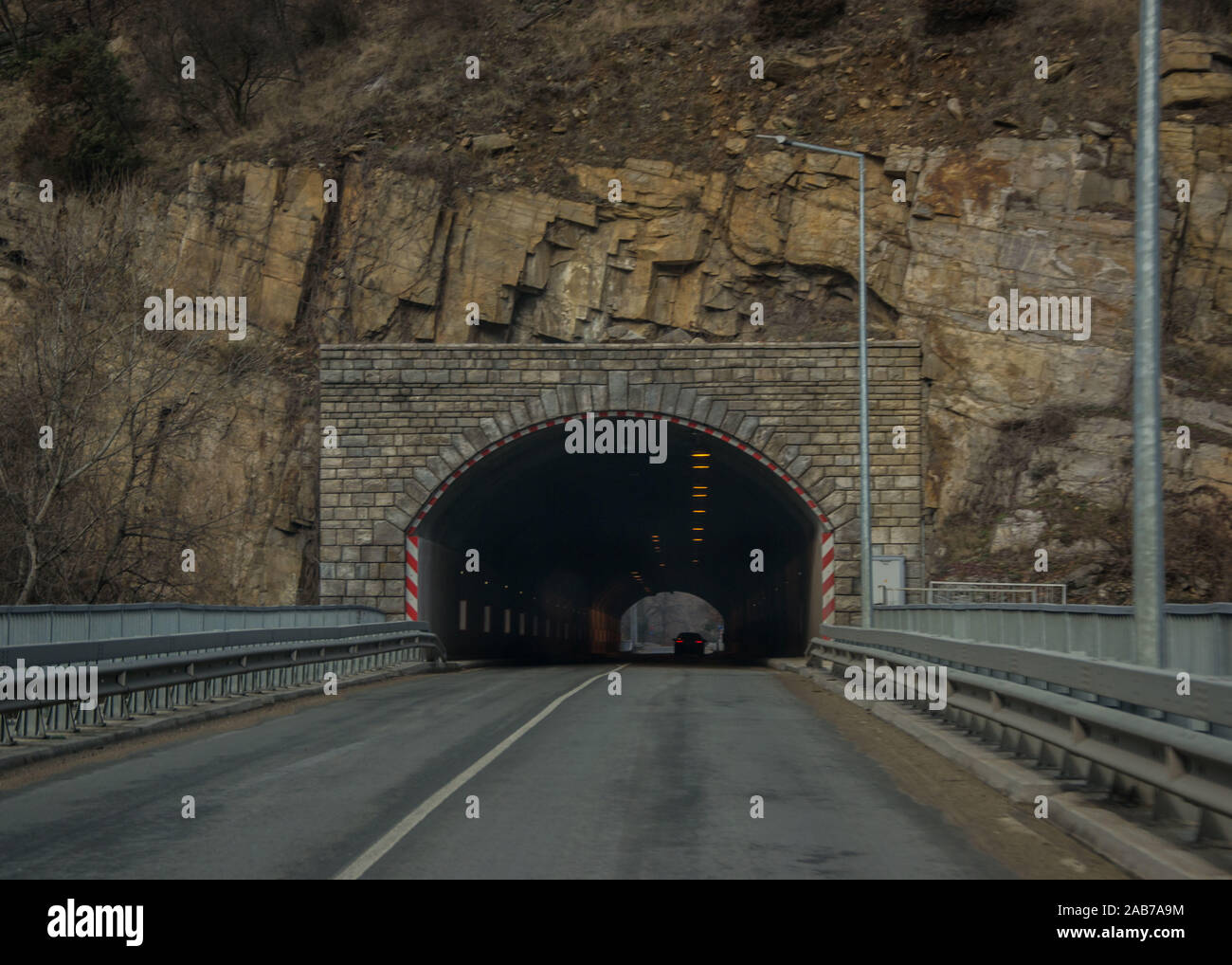 Tunnel entrance enter sign sign hi-res stock photography and images - Alamy