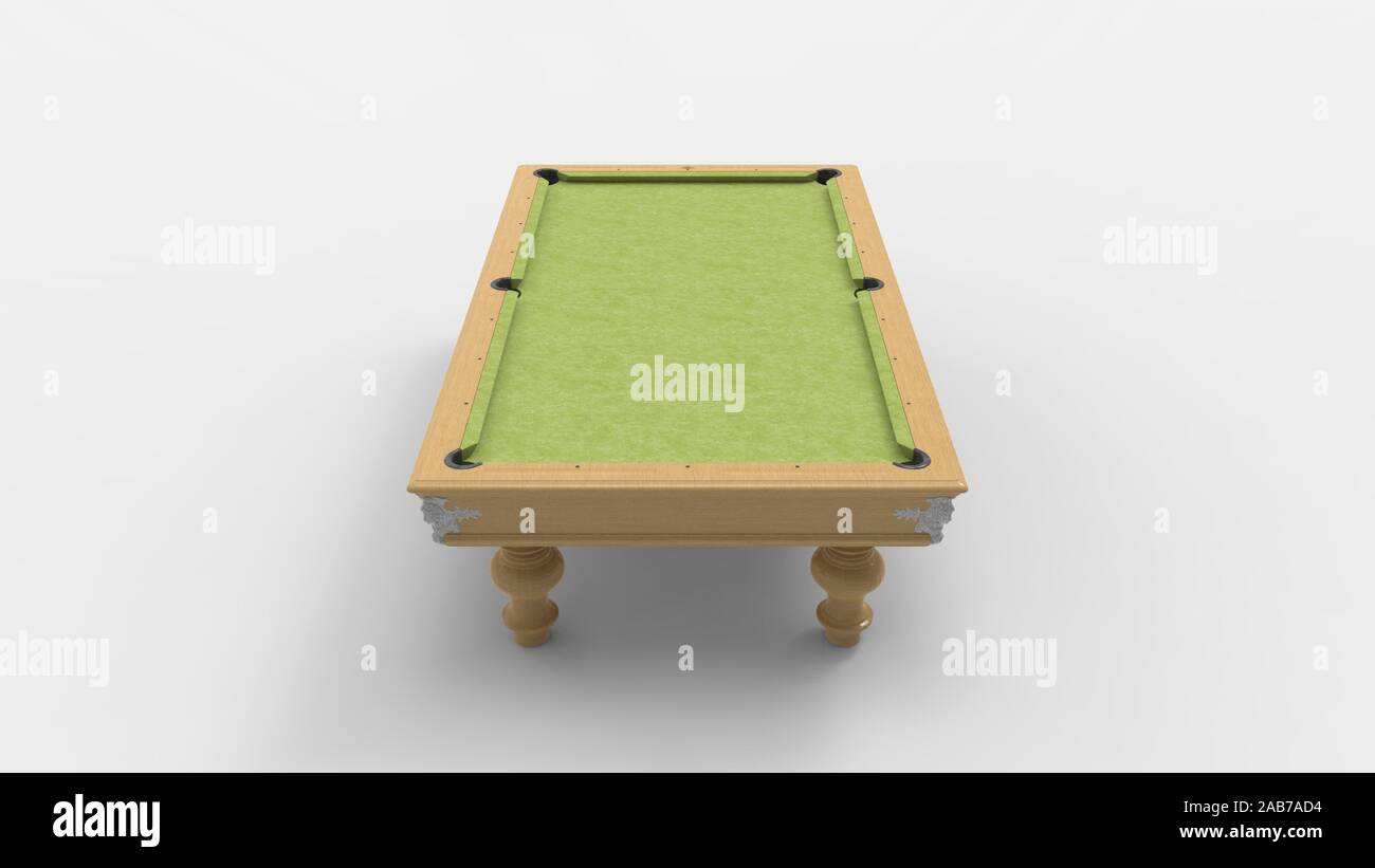 3d rendering of a pool table isolated in a studio background Stock ...
