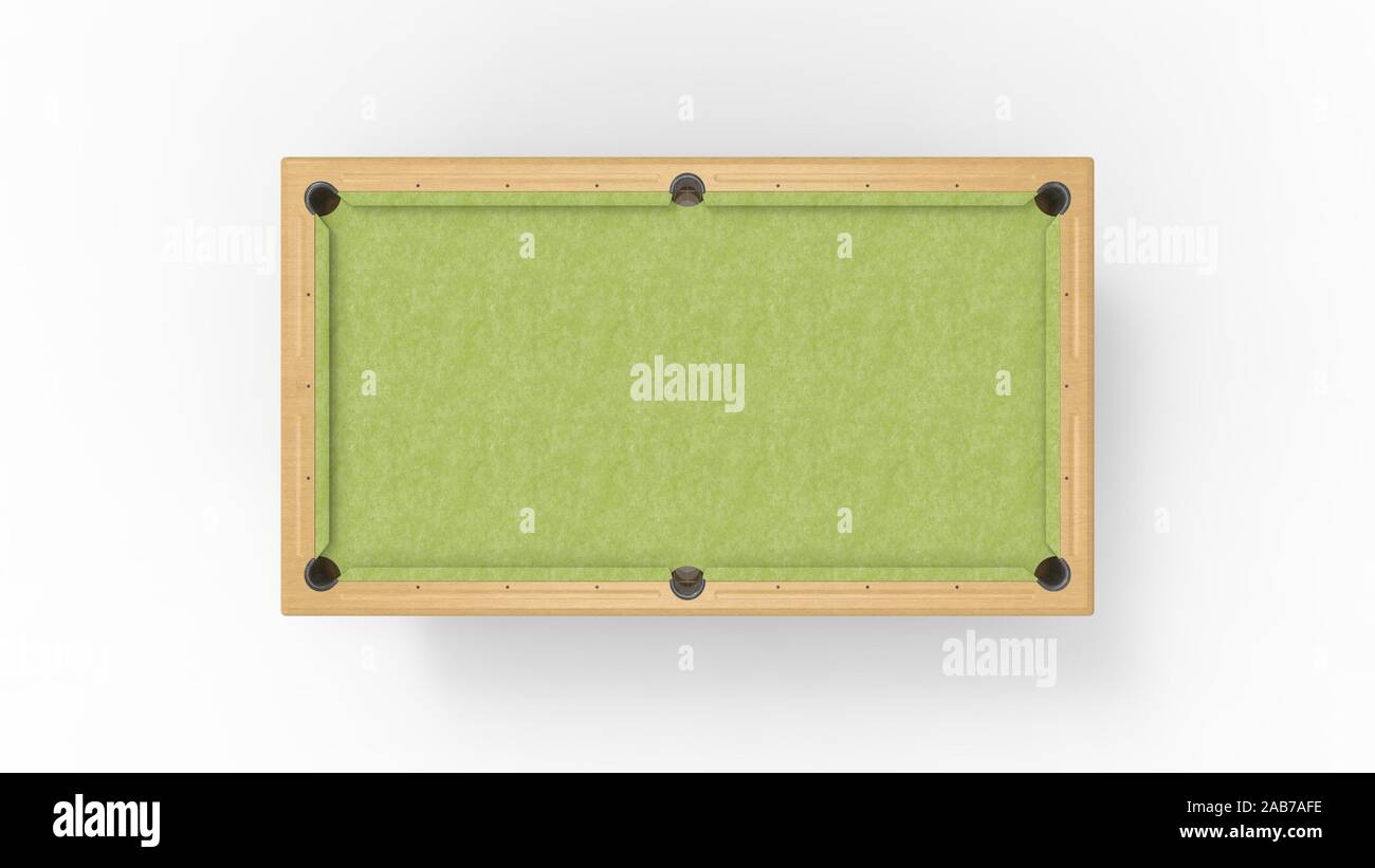 3d rendering of a pool table isolated in a studio background Stock ...