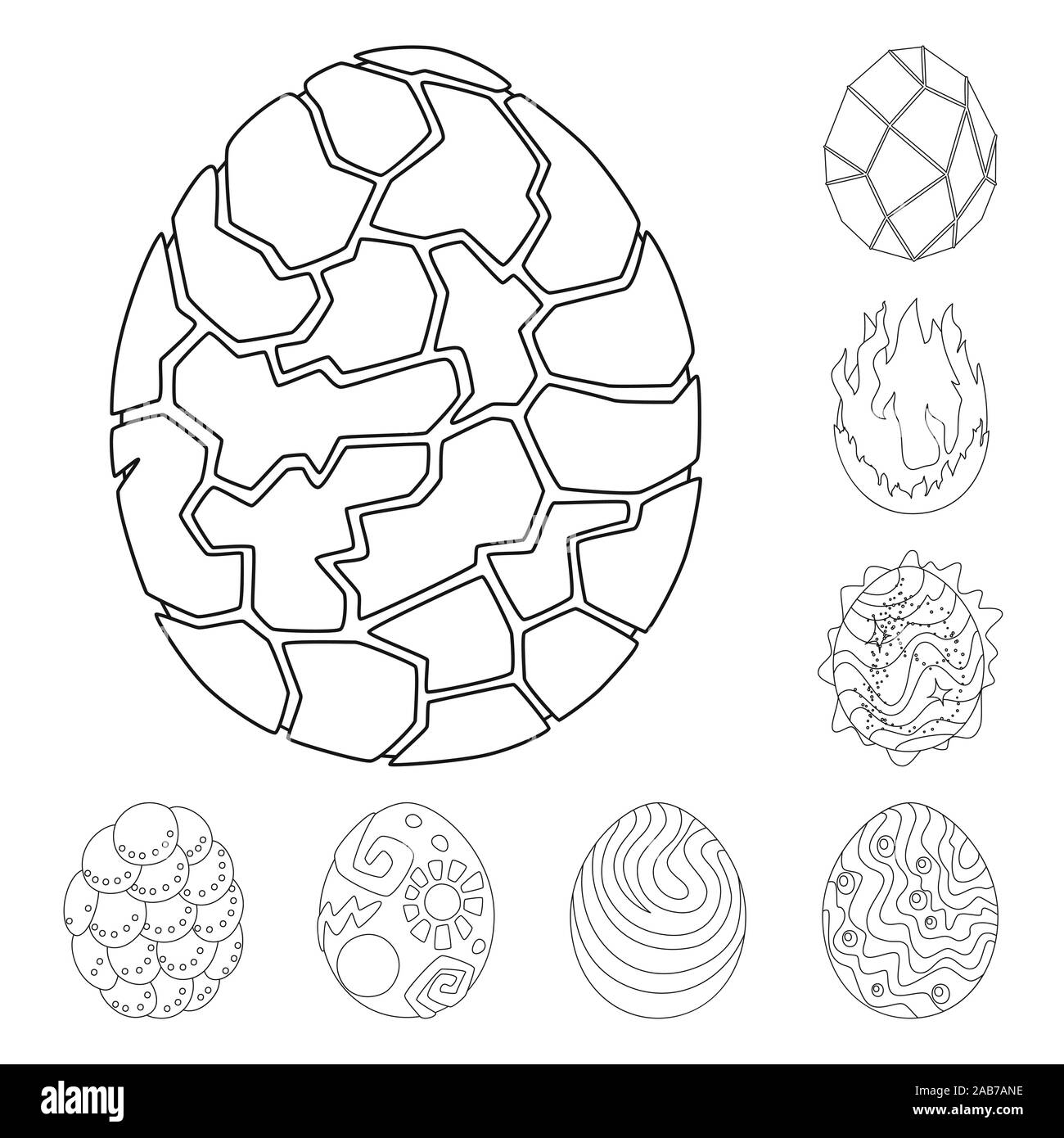 Vector illustration of dinosaur and magic icon. Set of dinosaur and ...