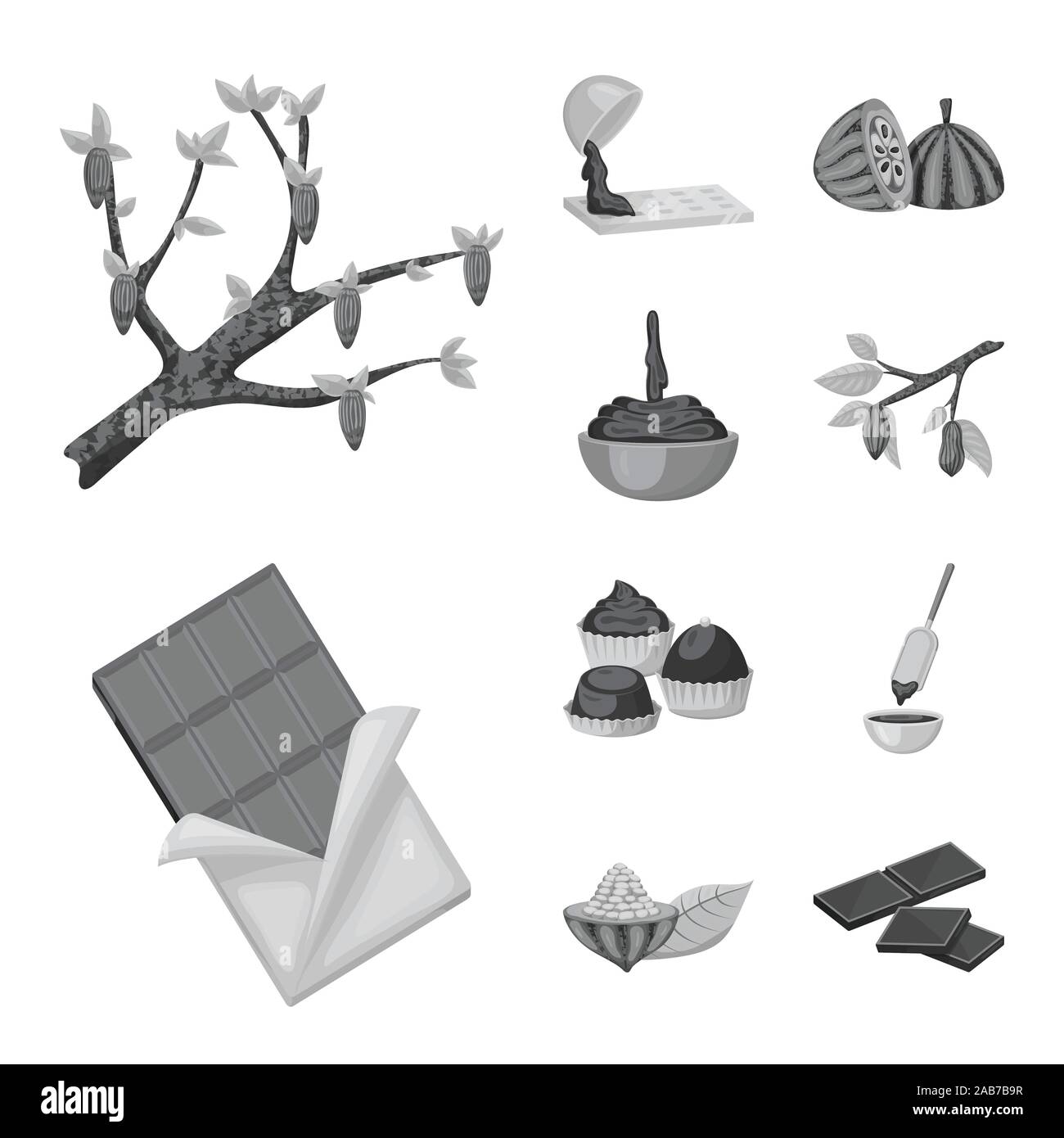 Isolated object of dessert and sweetness symbol. Collection of dessert ...