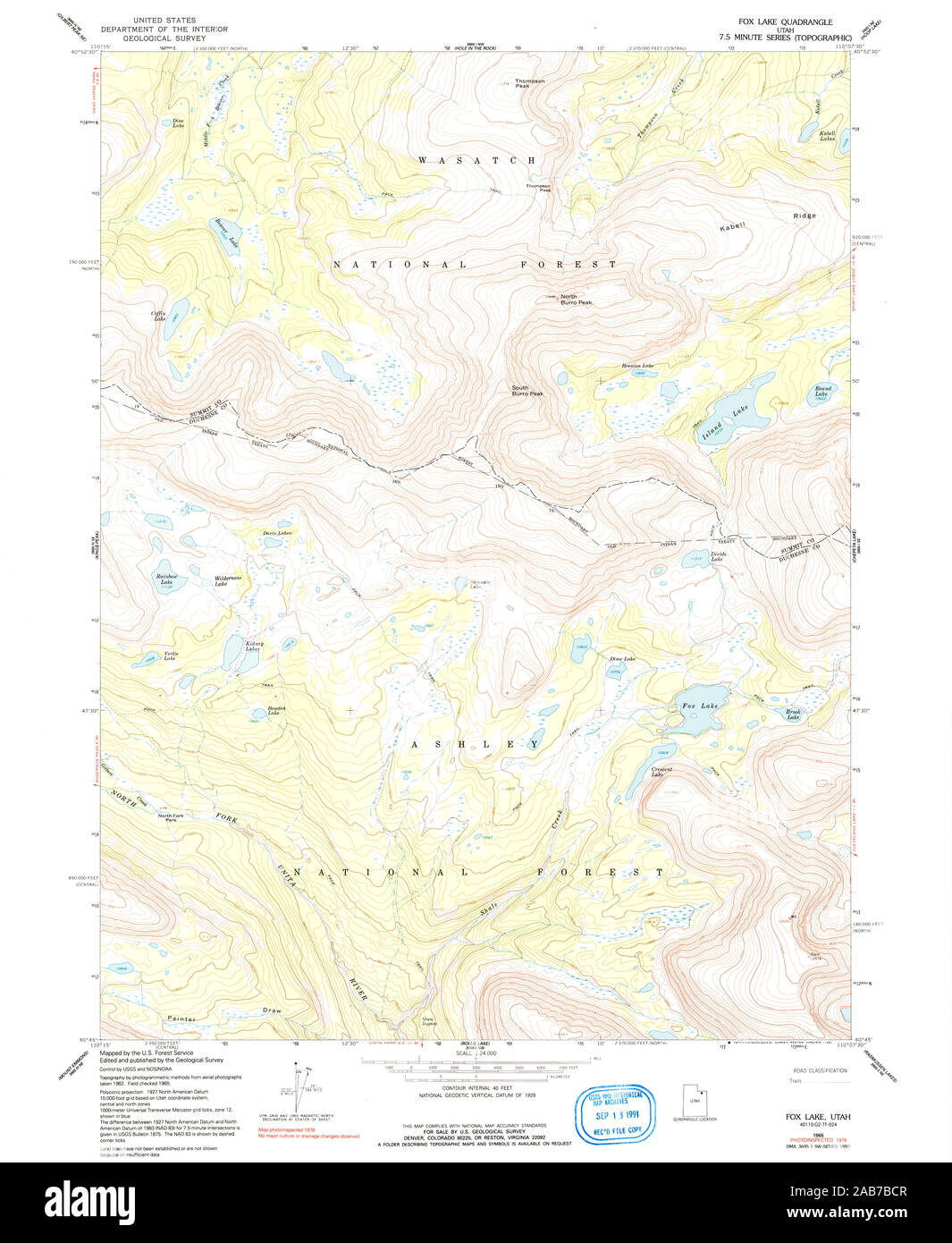 Map of fox lake hi-res stock photography and images - Alamy