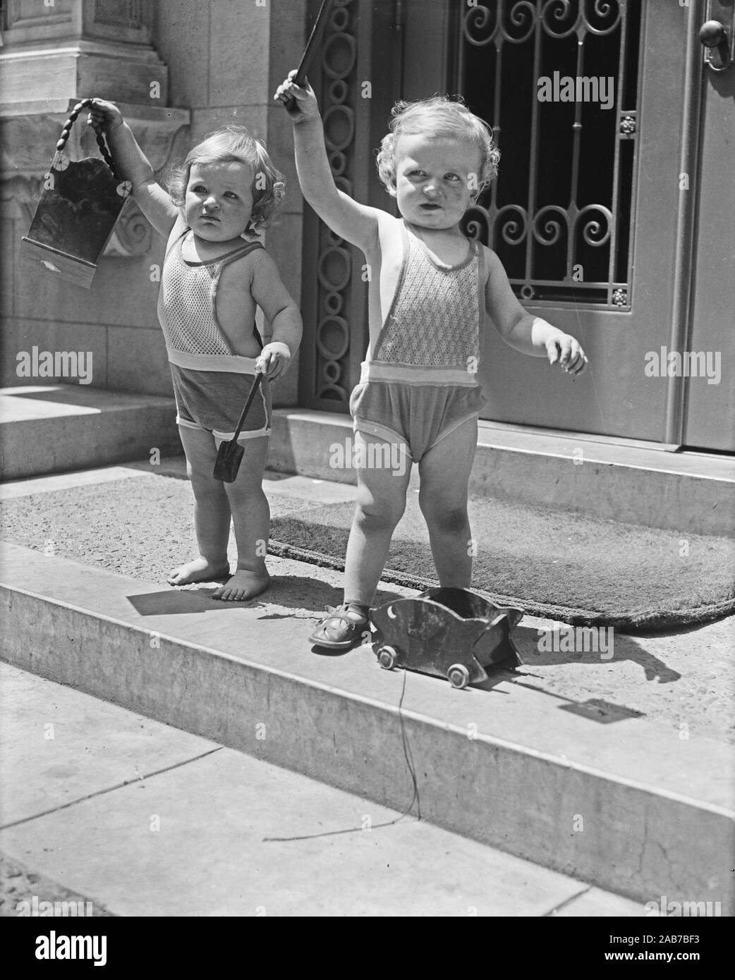 1920s kids playing outdoors Black and White Stock Photos & Images - Alamy