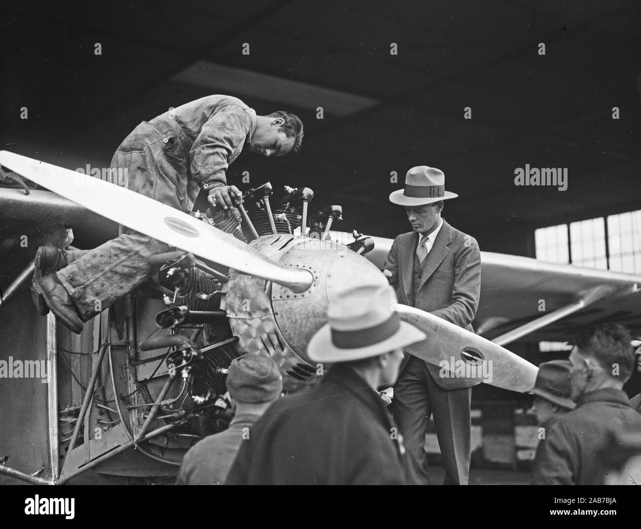 Charles Lindbergh's airplane "Spirit of St. Louis" ca. 1927 or 1928 ...