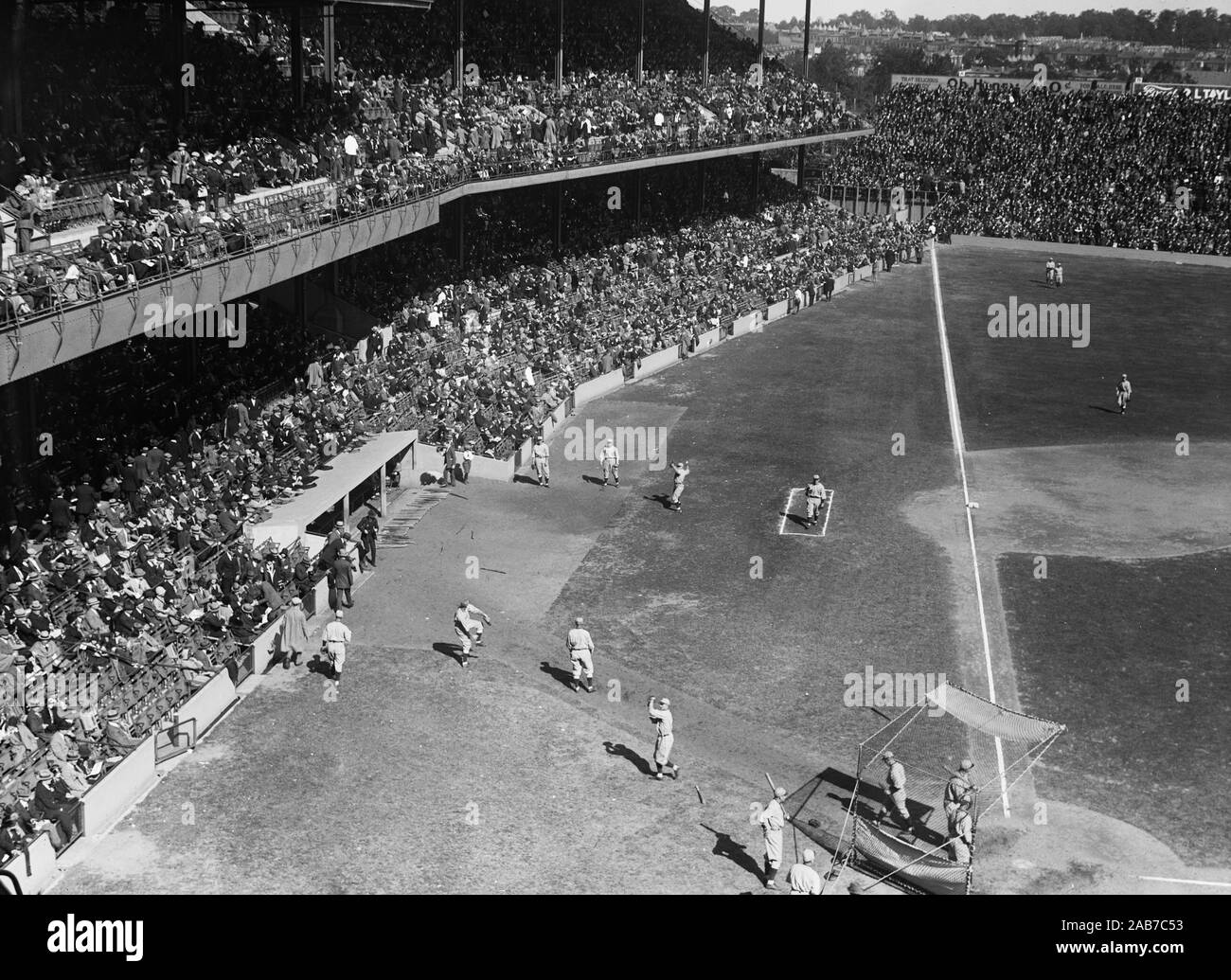 Vintage baseball players - Washington baseball team and view of ...