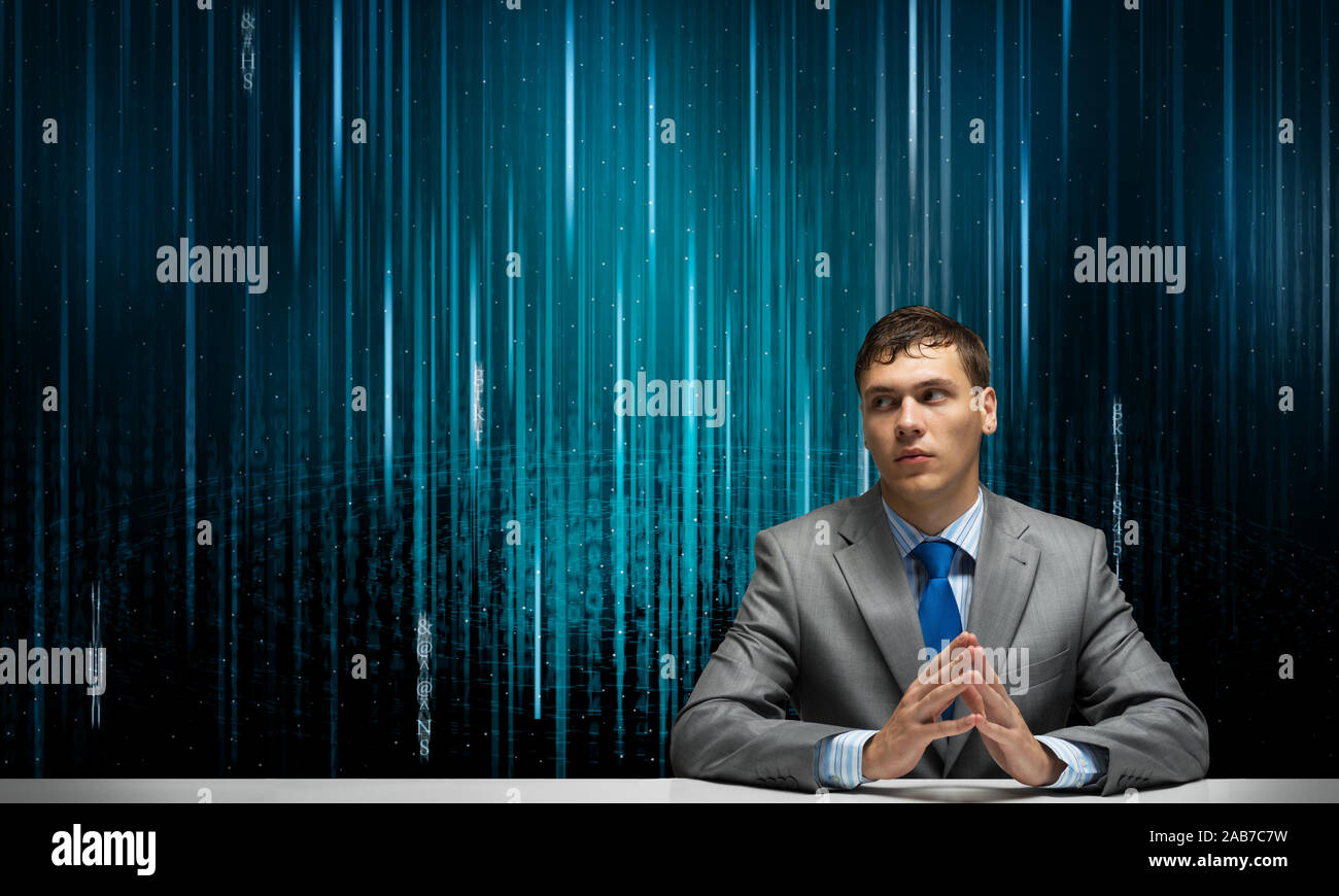 Young businessman in business suit and tie Stock Photo - Alamy