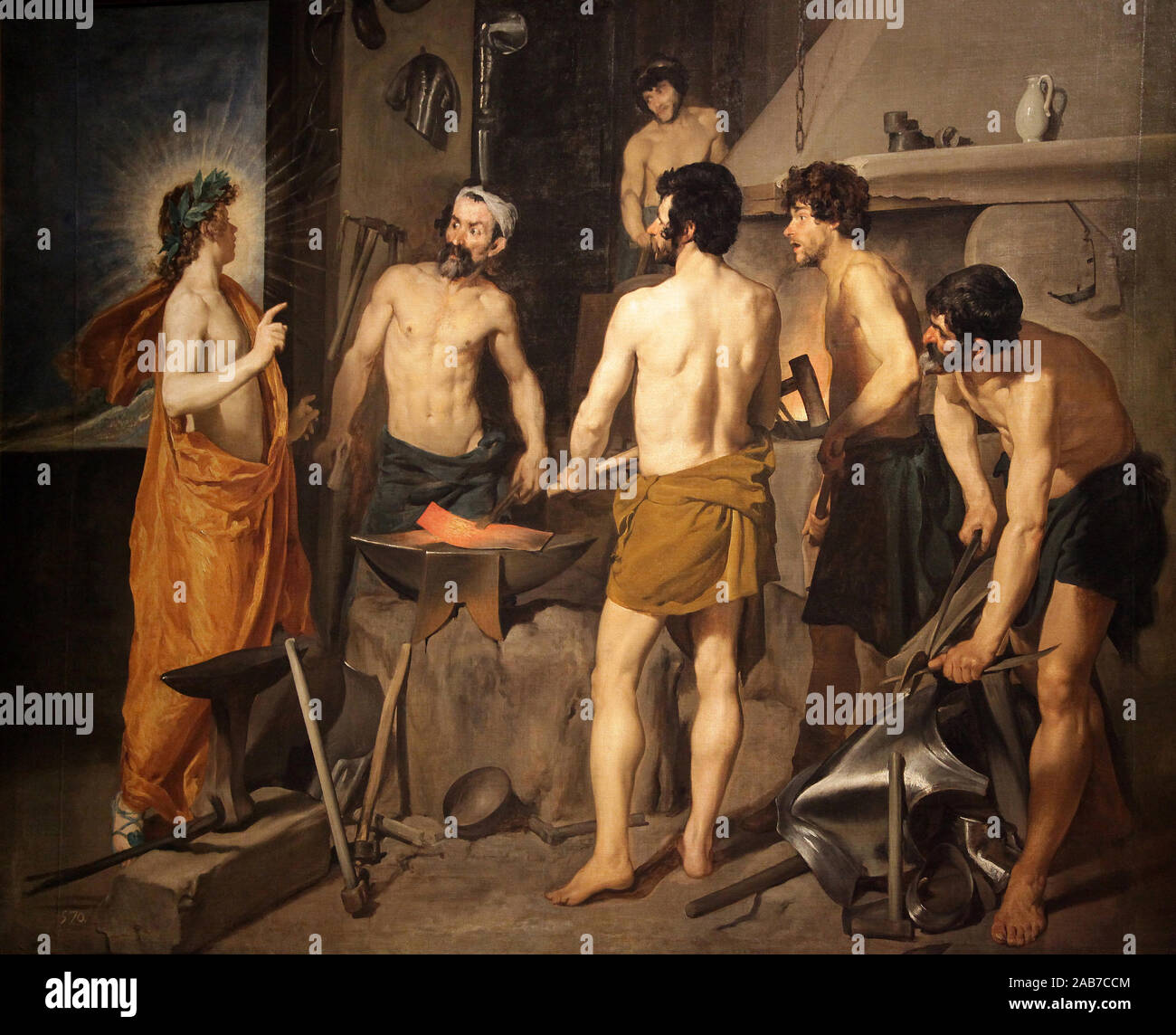 Vulcan's Forge / The Forge of Vulcan (1630) by spanish painter Diego ...