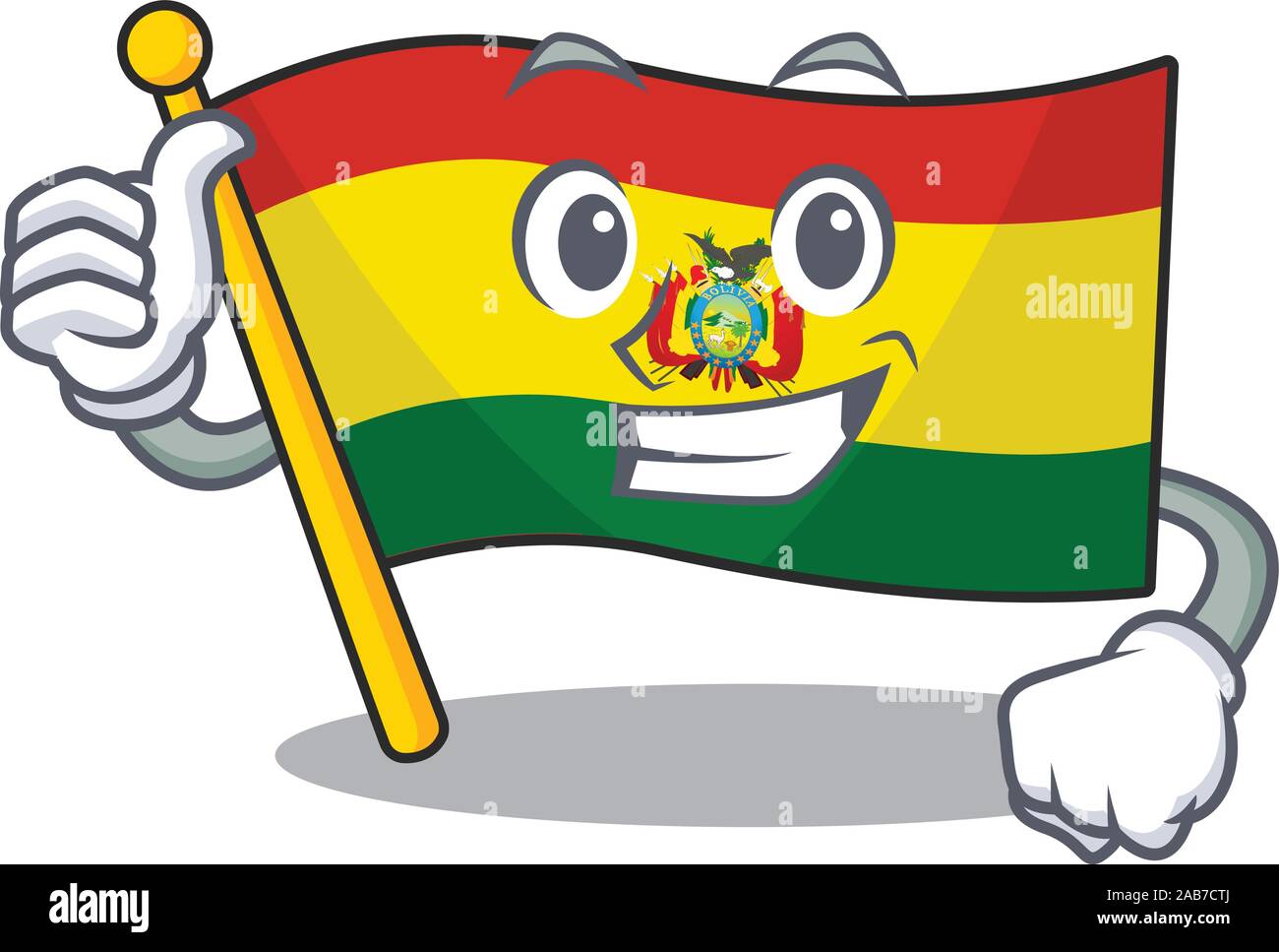 Cartoon of flag guatermala making Thumbs up gesture Stock Vector Image ...
