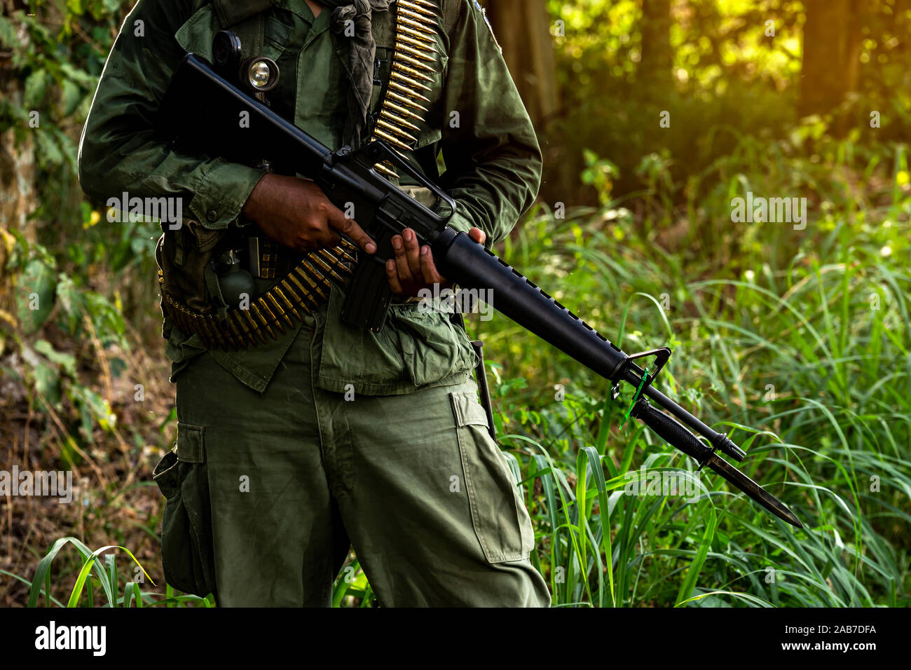 Armed soldier get ready for battle. Military concept Stock Photo - Alamy