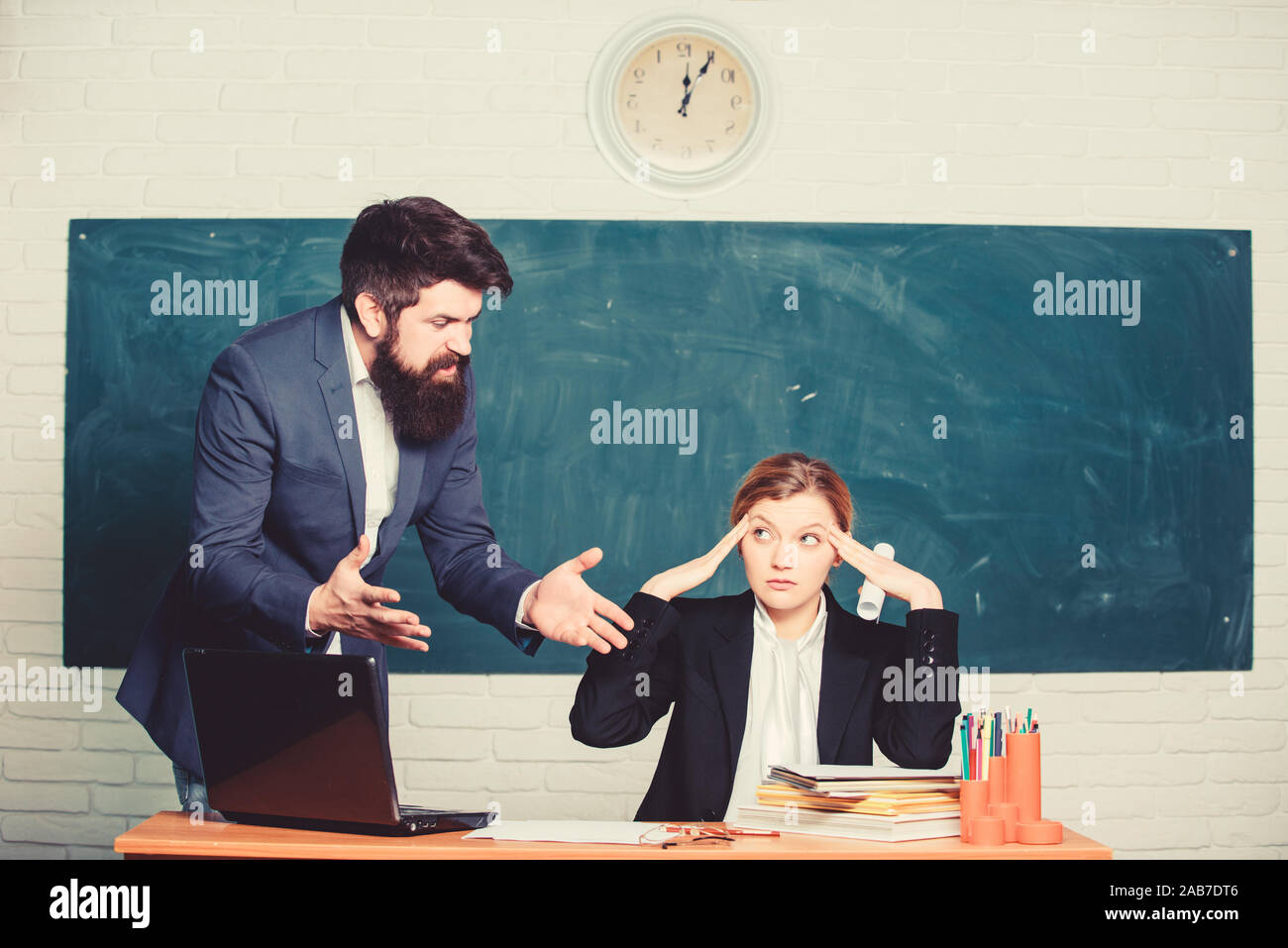 Businessman secretary office informal work hi-res stock photography and ...