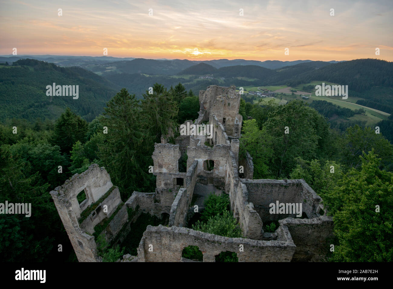 castle ruin in Austria Stock Photo - Alamy
