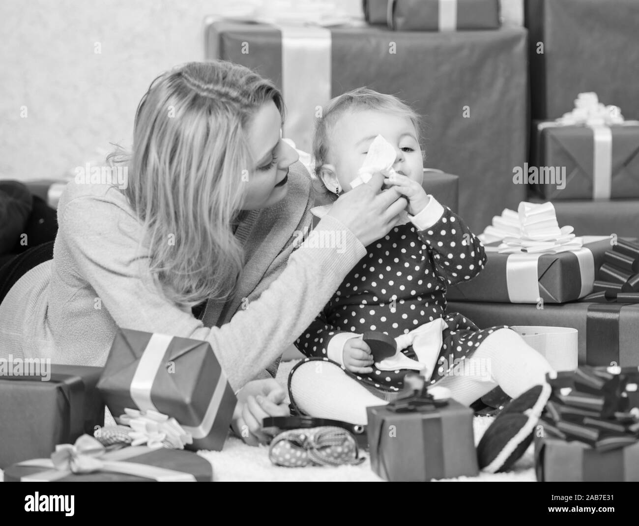 Endless love. Parenthood as challenge and achievement. Mother play with ...