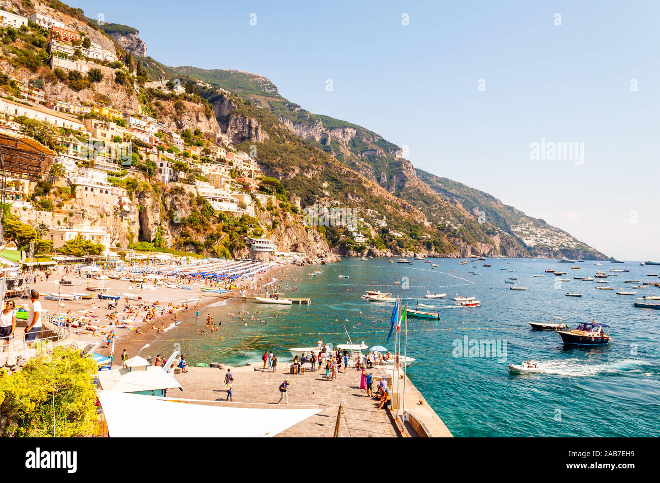 Positano, Italy - September 05, 2019: Amazing Positano cityscape on ...