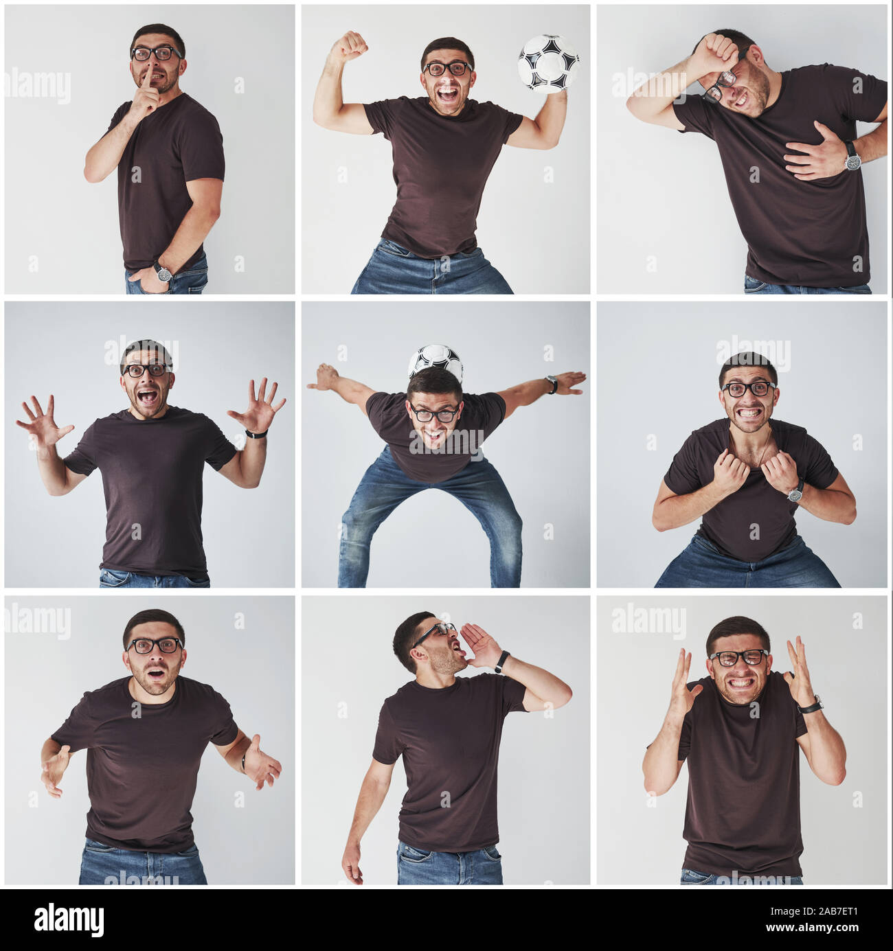 Facial expression man collage hi-res stock photography and images - Alamy