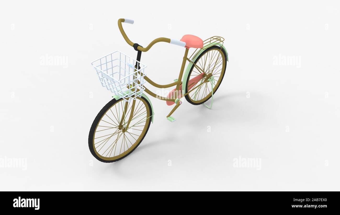 3d rendering of a bicycle isolated in a studio background Stock Photo ...
