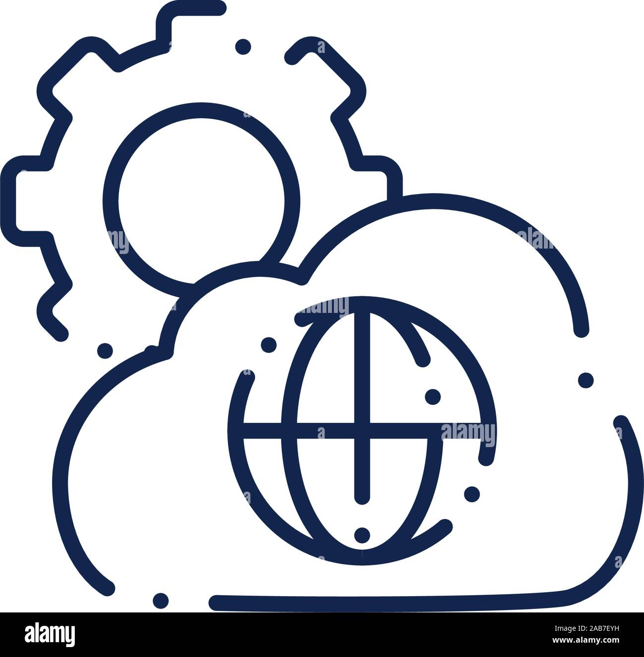 gears settings machine line icon vector illustration design Stock ...