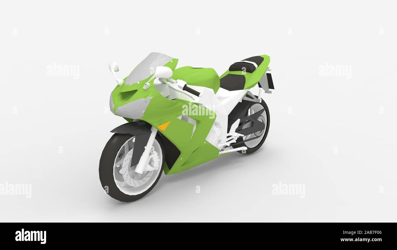 3d rendering of a super sport motorcycle isolated in studio background ...