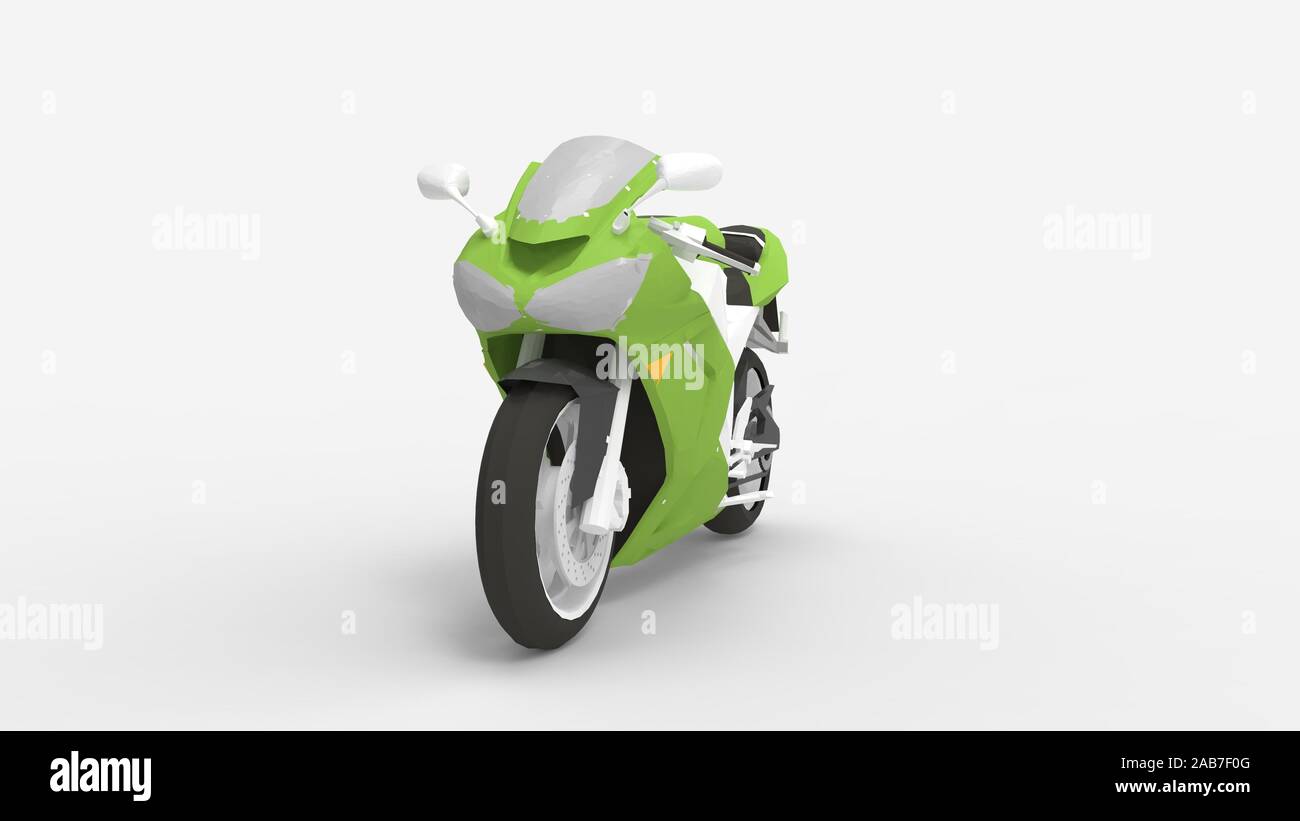 3d rendering of a super sport motorcycle isolated in studio background ...