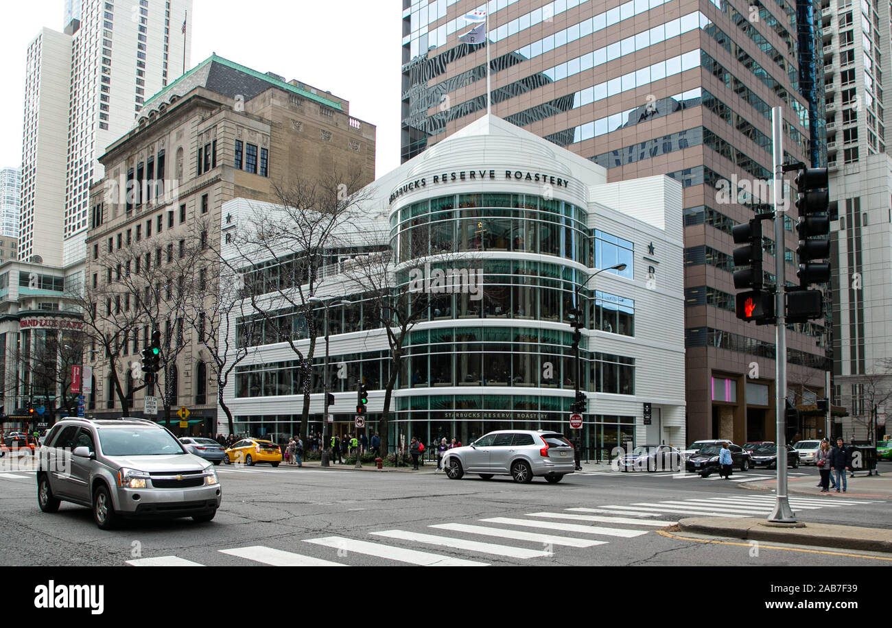 Chicago, USA. 25th Nov, 2019. The new Starbucks Reserve Roastery on ...