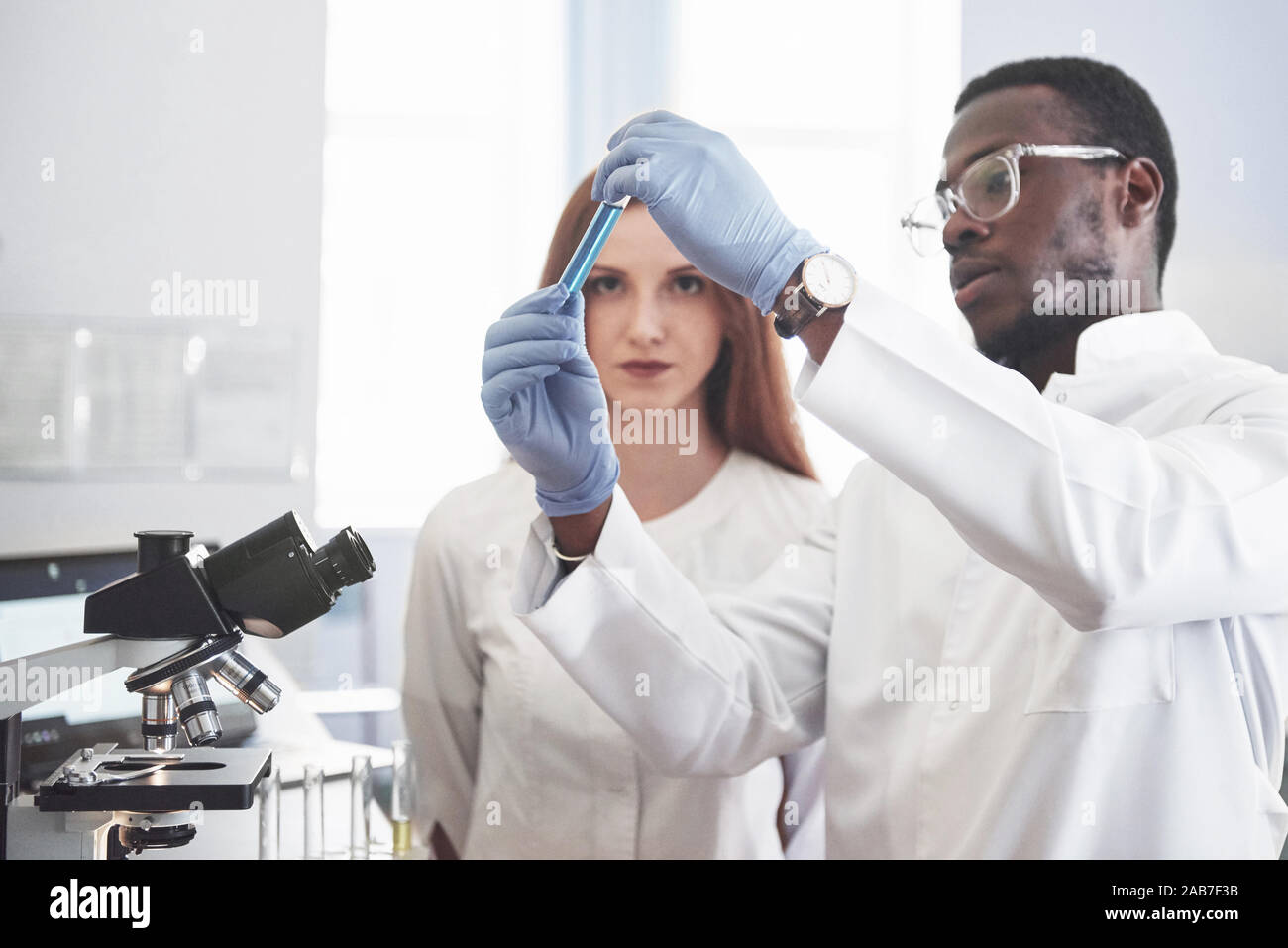 Laboratory laboratories conduct experiments in a chemical laboratory in ...