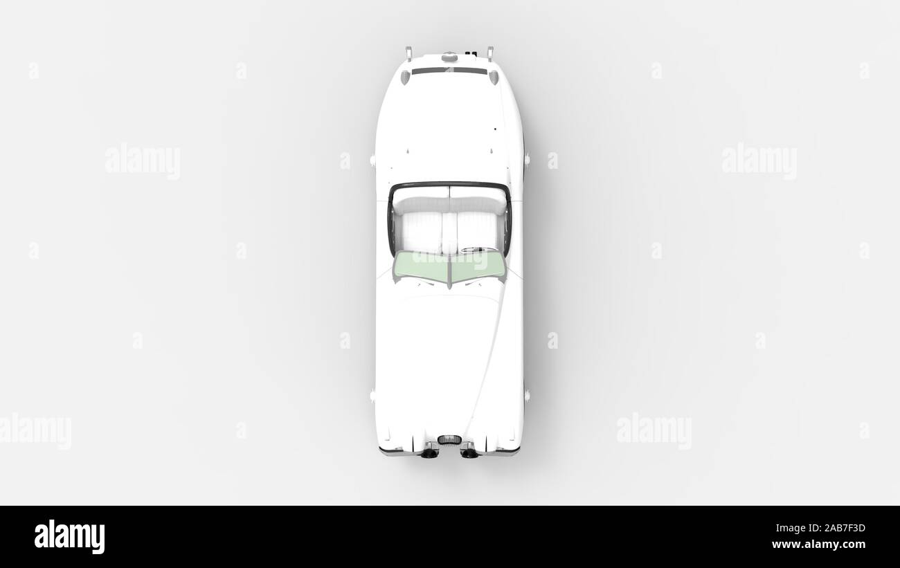 3d rendering of a classic vintage car isolated in studio background ...