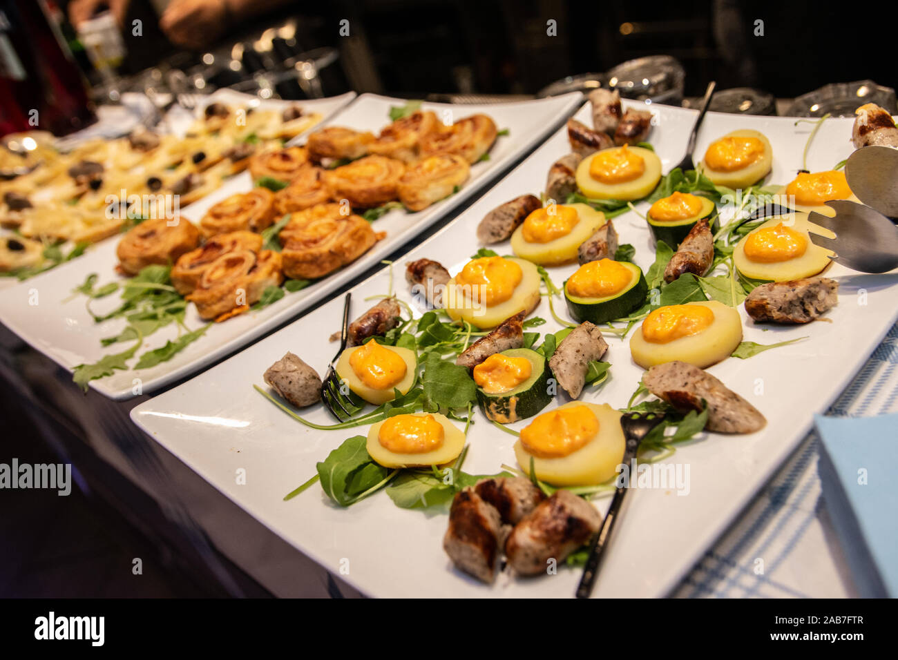 Tasty snacks at restaurant Stock Photo - Alamy