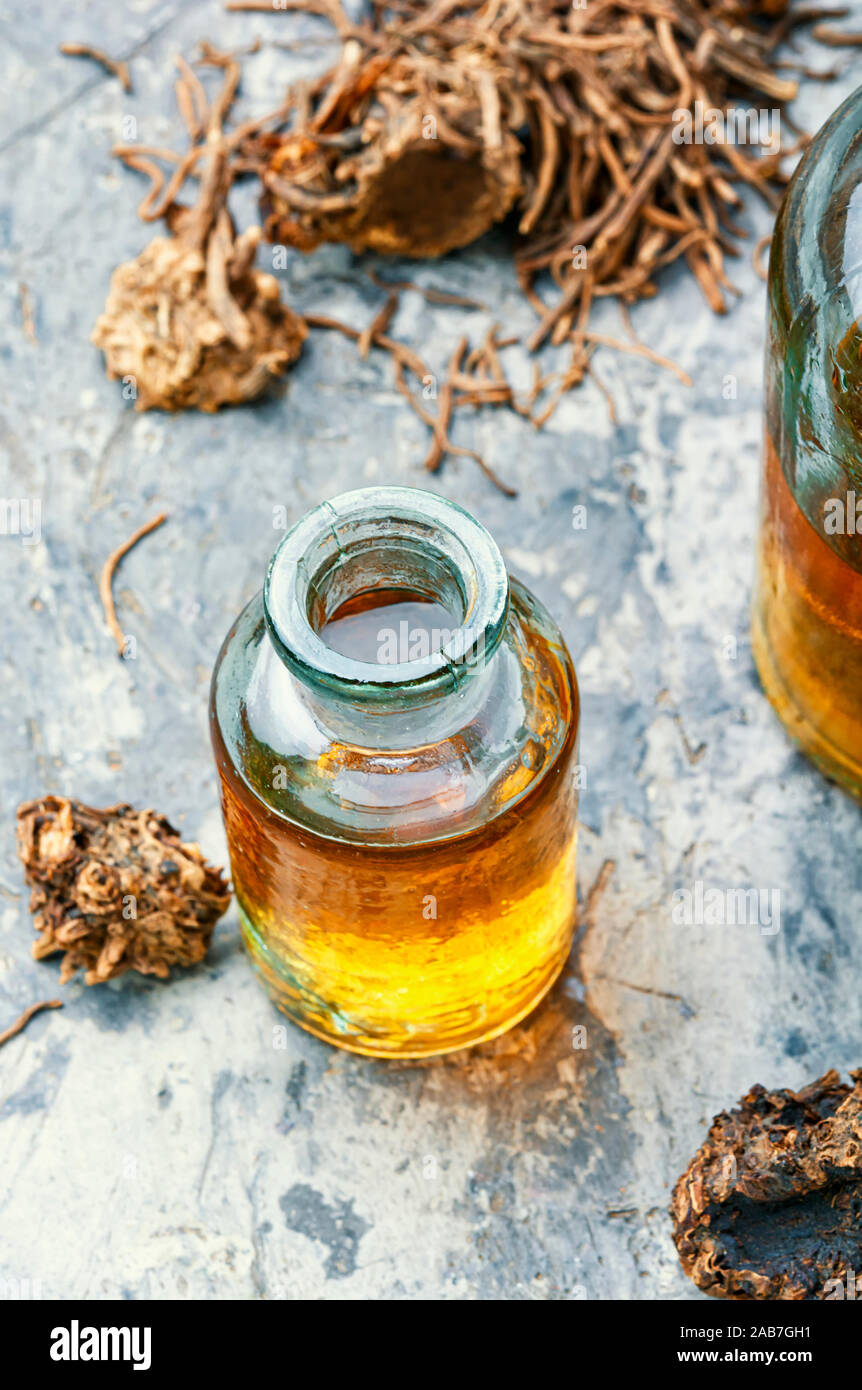 Medicinal tincture from the roots and rhizomes of valerian.Herbal ...