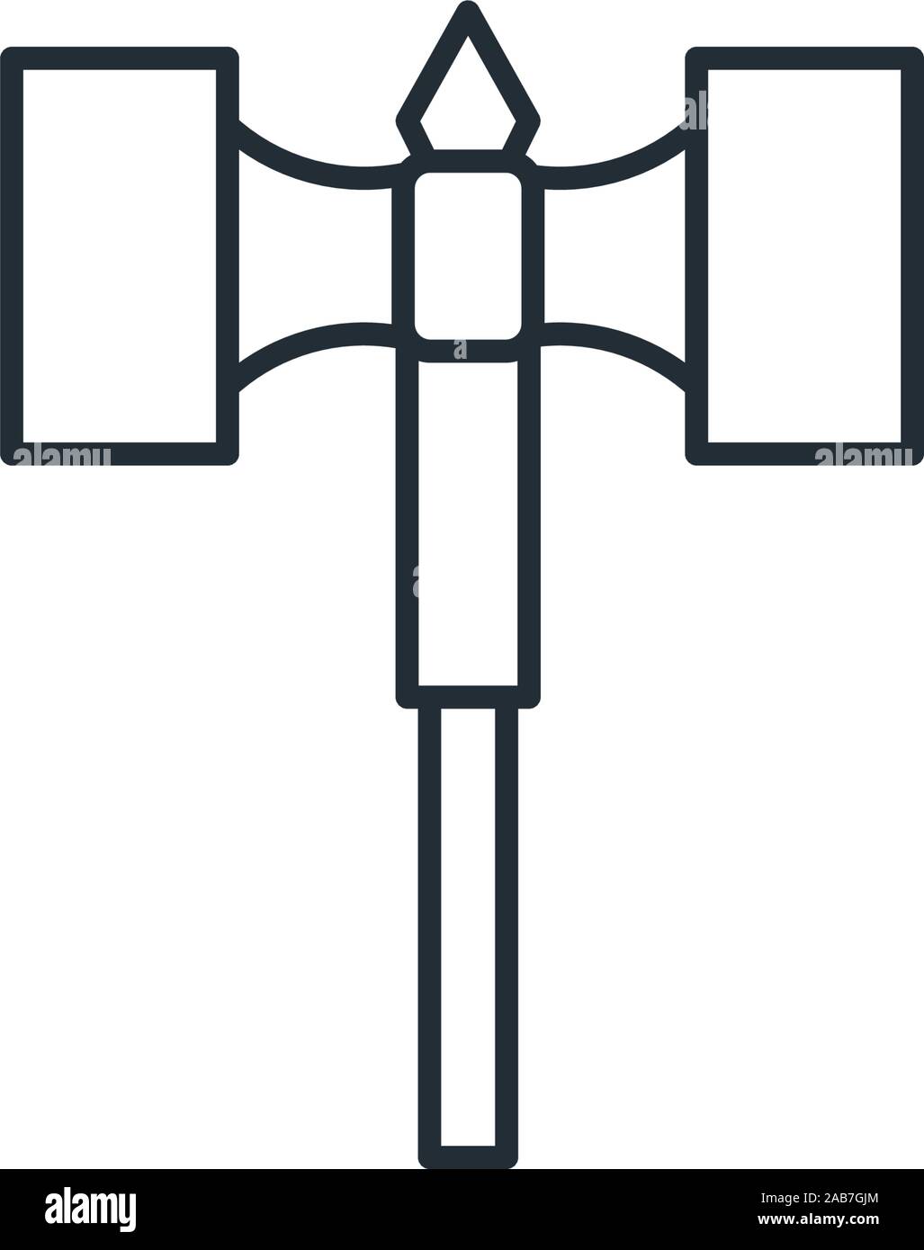 medieval hammer flat style icon vector illustration design Stock Vector ...