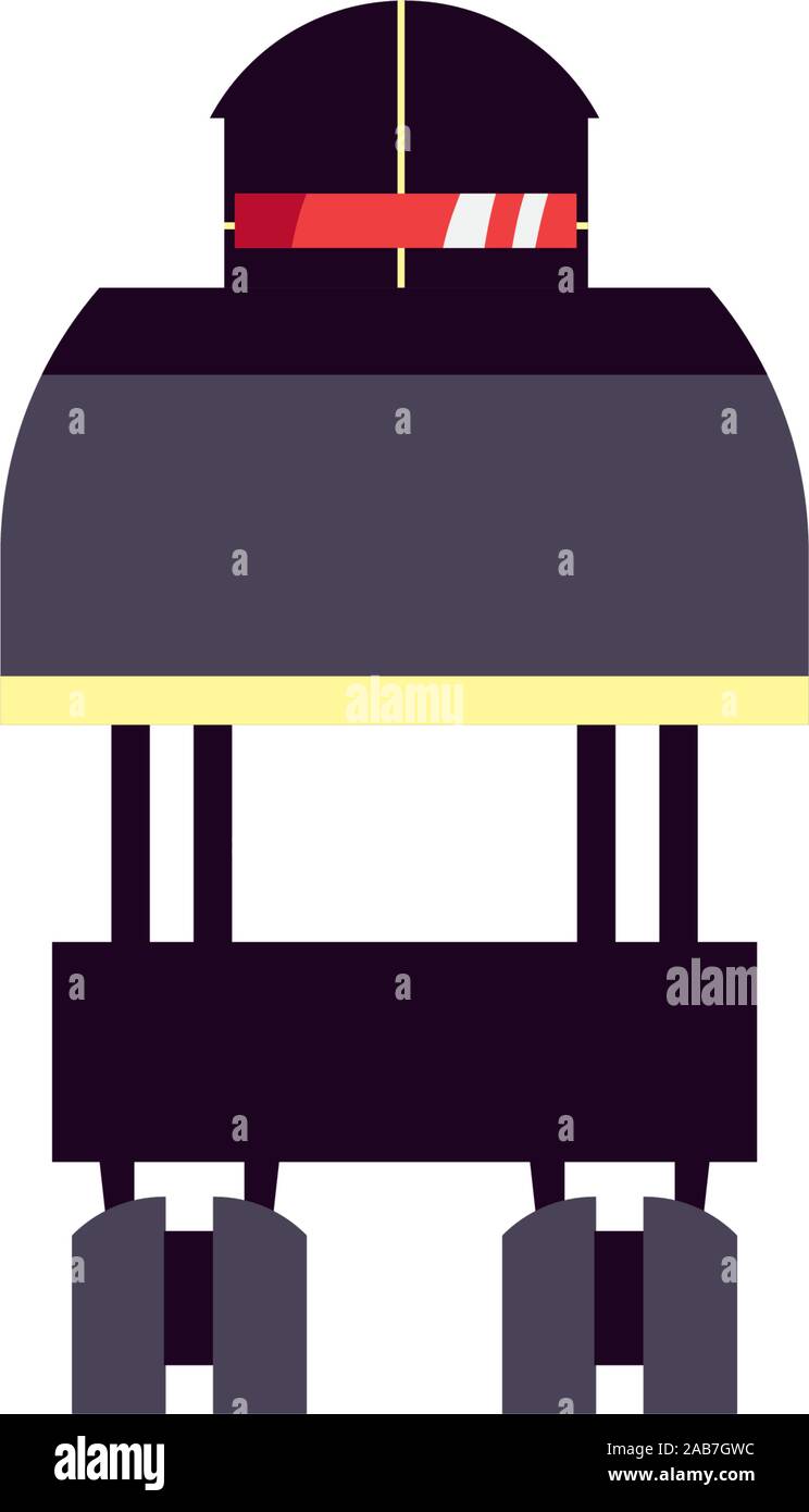 robot with wheels flat style icon vector illustration design Stock ...