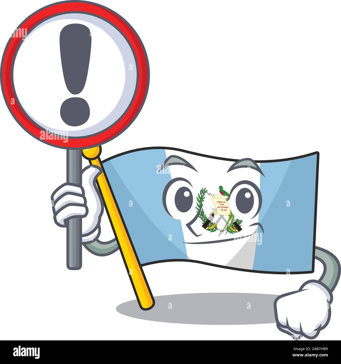 Cartoon style of flag bolivia with sign in his hand Stock Vector Image ...