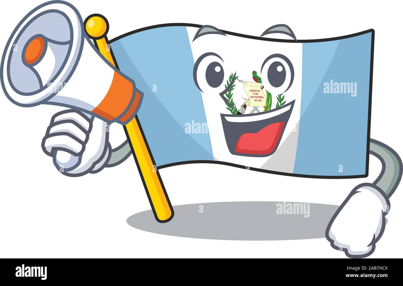 Funny cartoon style of flag bolivia with megaphone Stock Vector Image ...