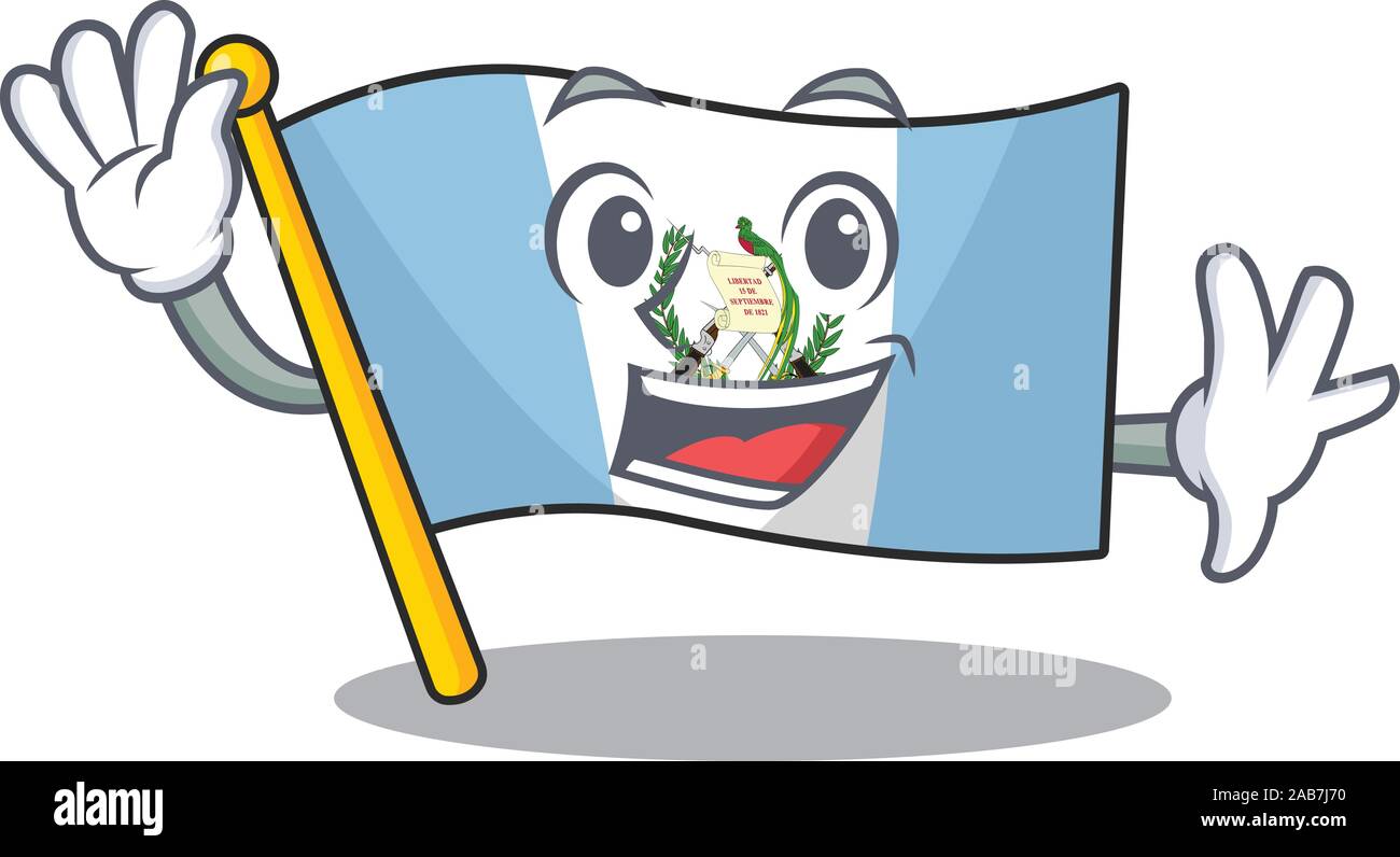 Waving cute smiley flag bolivia cartoon character style Stock Vector ...