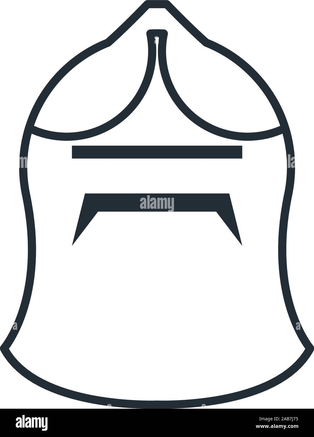 medieval warrior helmet flat style icon vector illustration design ...