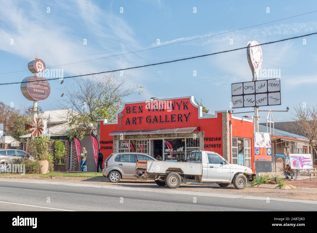 PARYS, SOUTH AFRICA - MAY 24, 2019: A street scene, with businesses ...