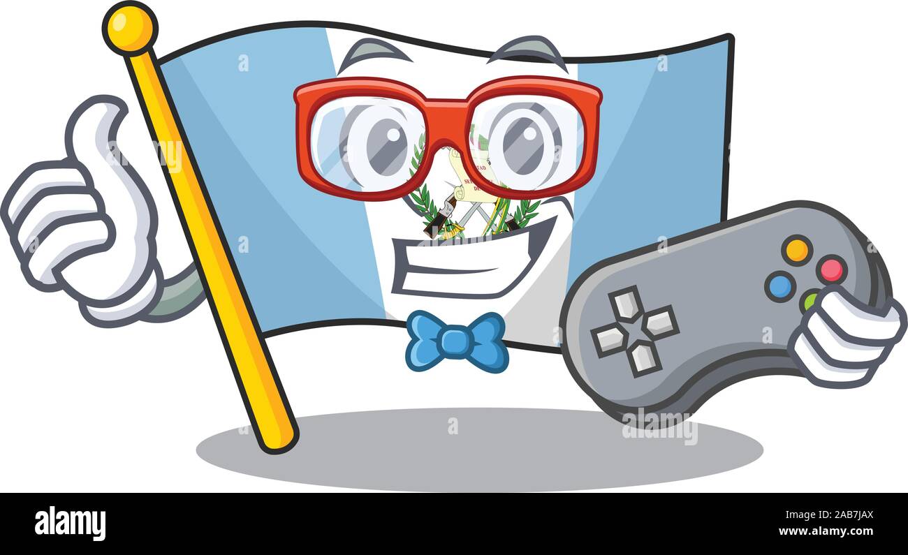 cute geek gamer flag bolivia cartoon character style Stock Vector Image ...