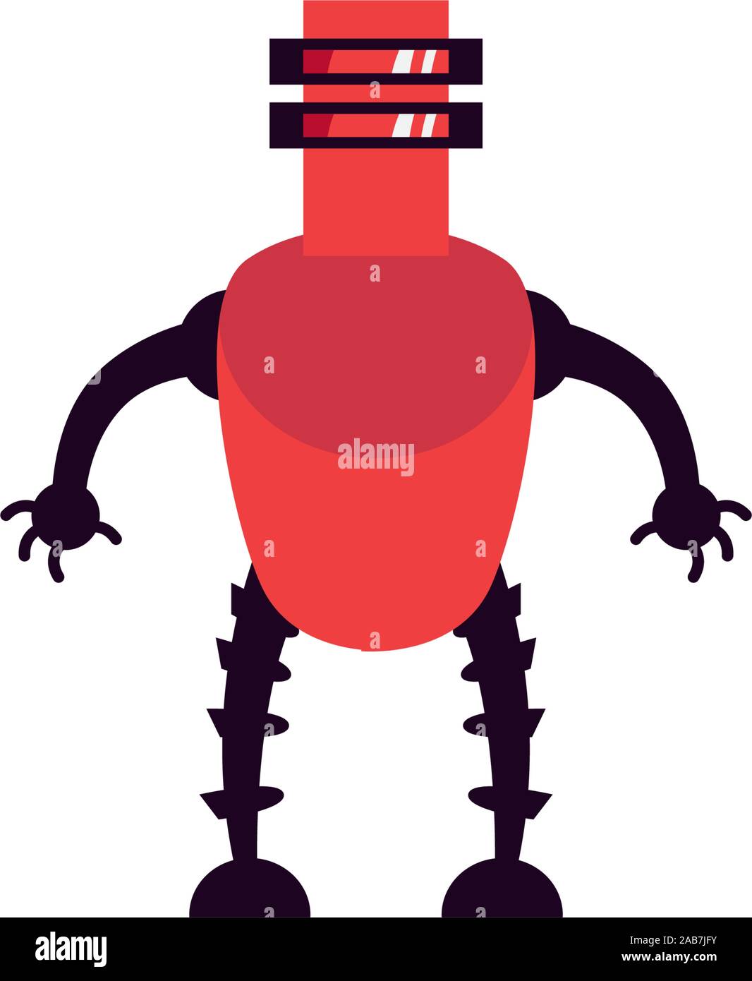 humanoid robot flat style icon vector illustration design Stock Vector ...