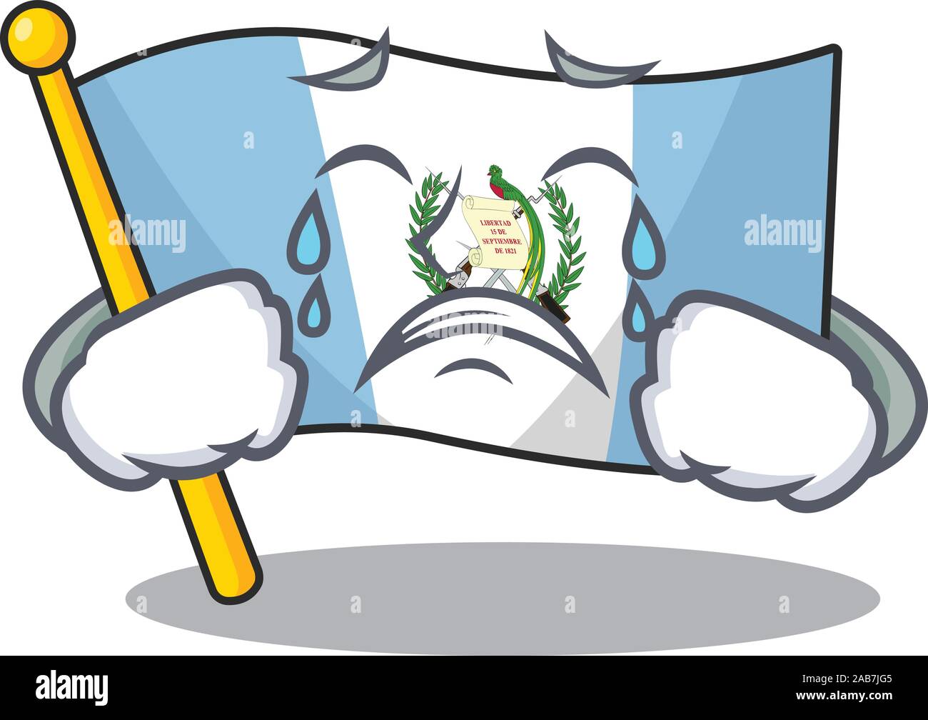 Sad Crying flag bolivia mascot cartoon style Stock Vector Image & Art ...