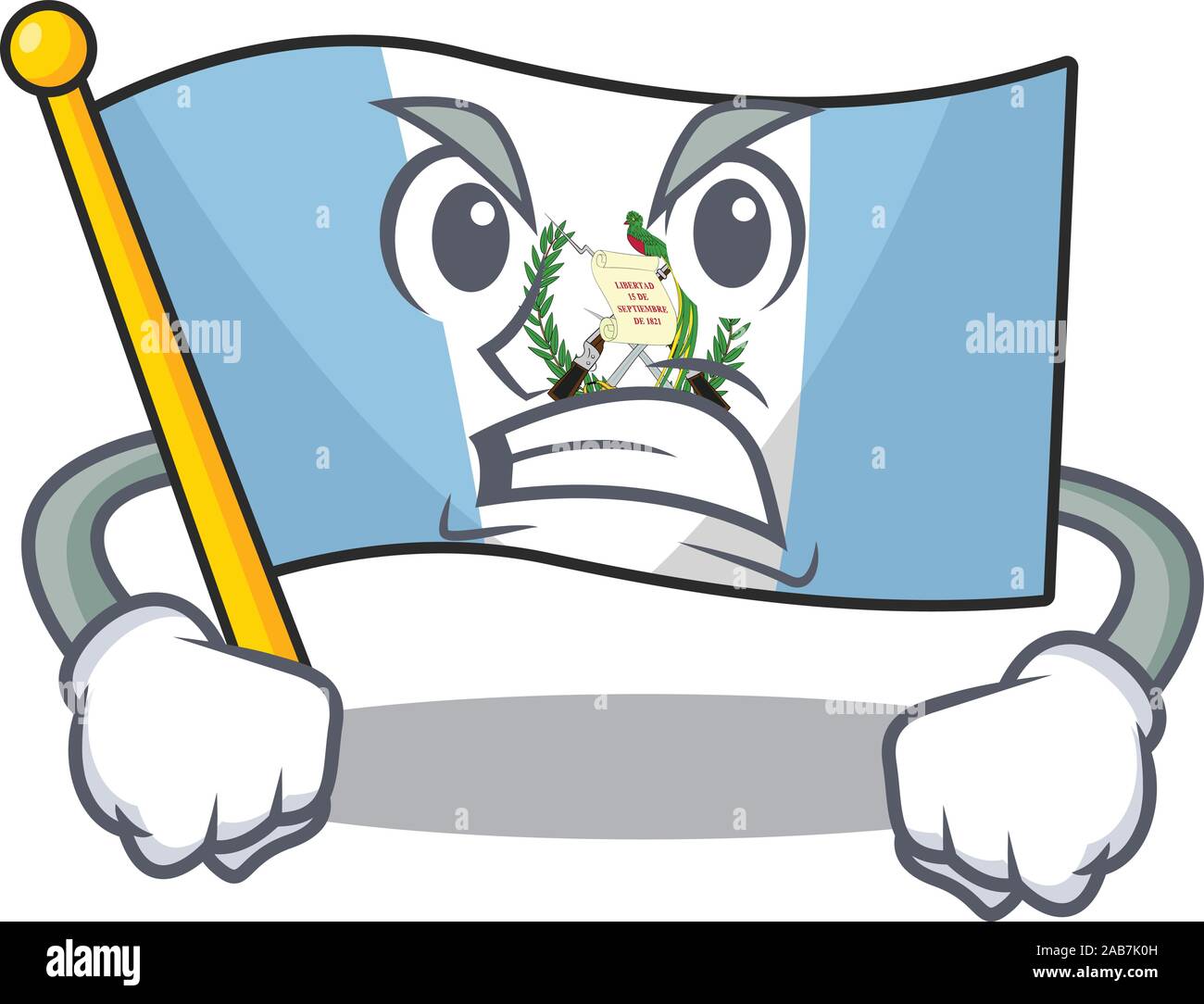 mascot of angry flag bolivia cartoon character style Stock Vector Image ...