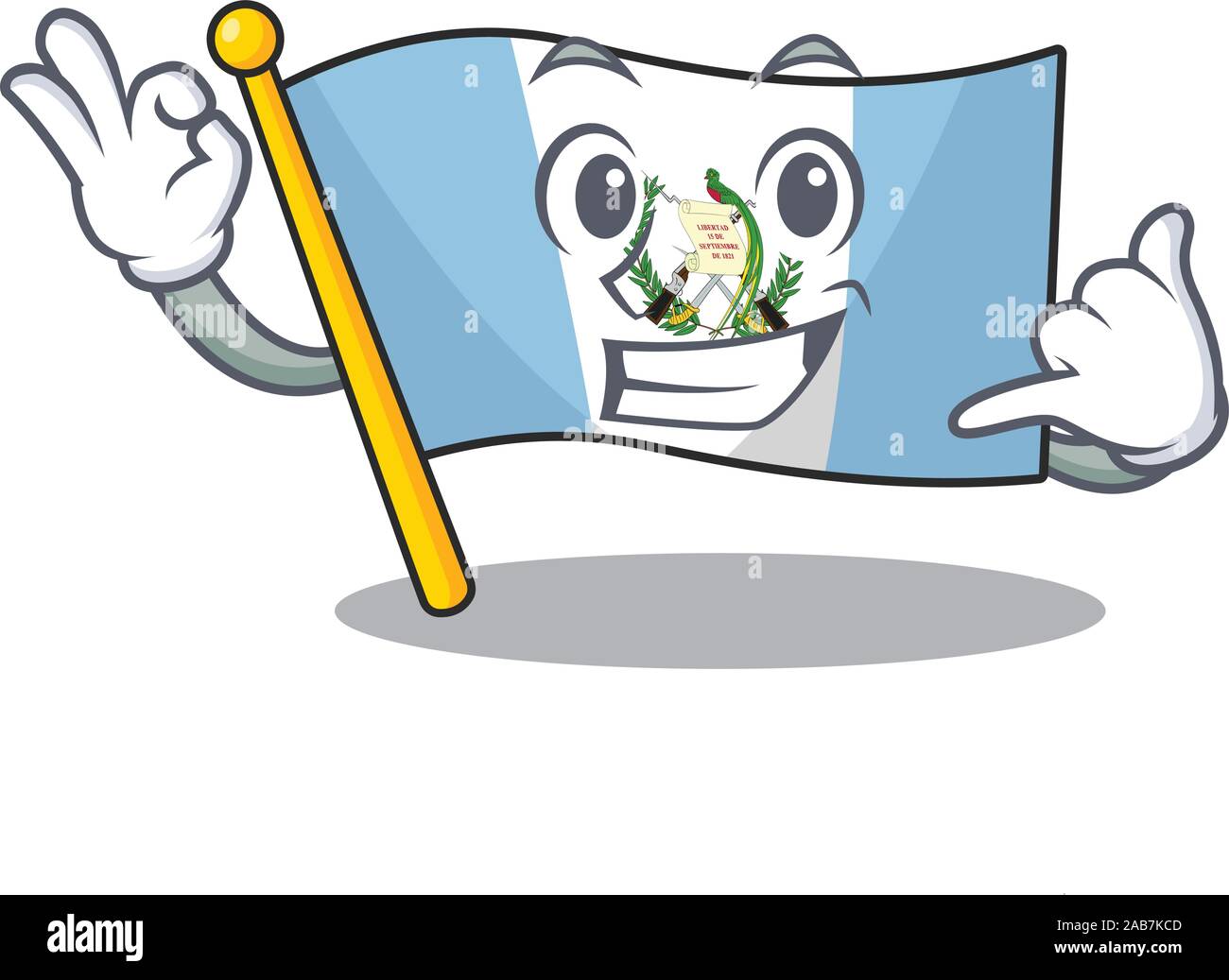 Call me cute flag bolivia mascot cartoon style Stock Vector Image & Art ...