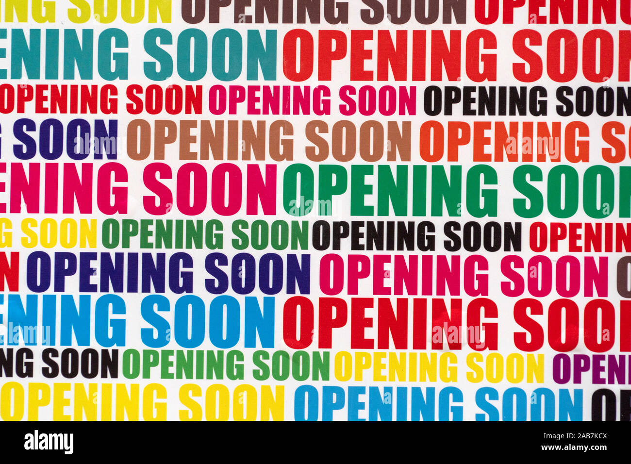 Opening soon store sign hi-res stock photography and images - Alamy