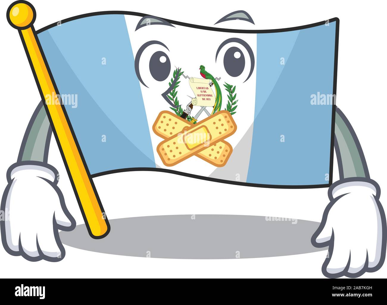 Flag Bolivia mascot cartoon character style making silent gesture Stock ...