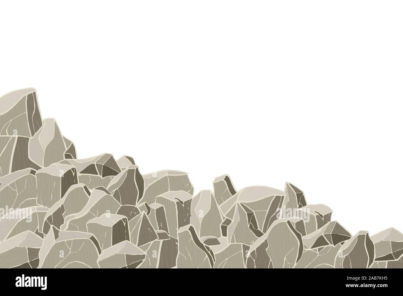 Stone hill. Vector illustration. Rock surface texture Stock Vector ...