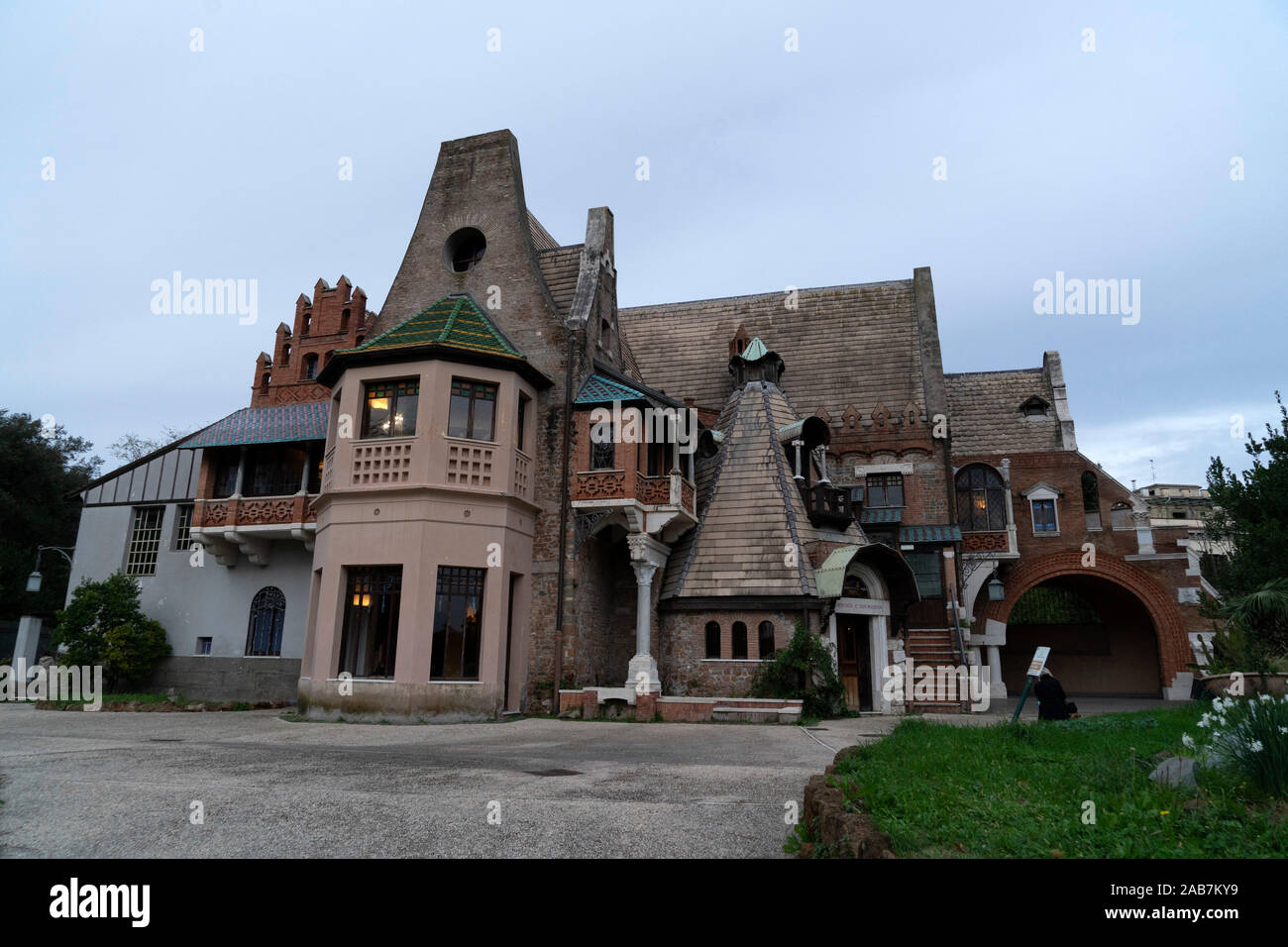 casina civette owl house in rome liberty style Stock Photo - Alamy