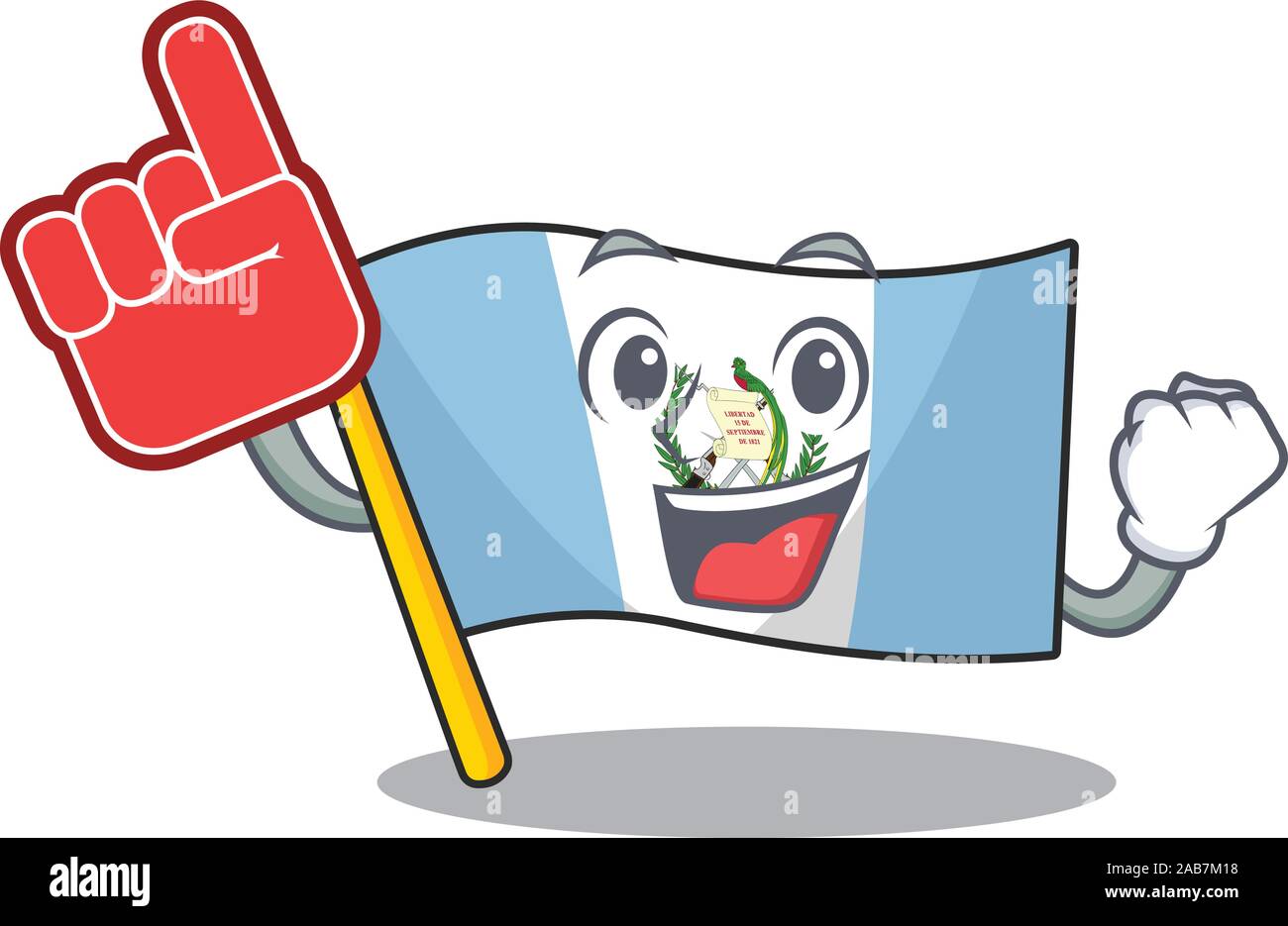 Foam finger flag bolivia on mascot cartoon style Stock Vector Image ...