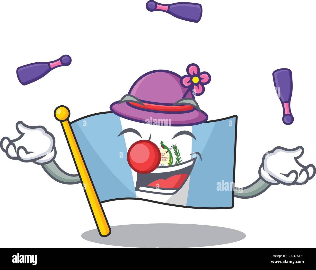 Super cool Juggling flag bolivia mascot cartoon style Stock Vector ...