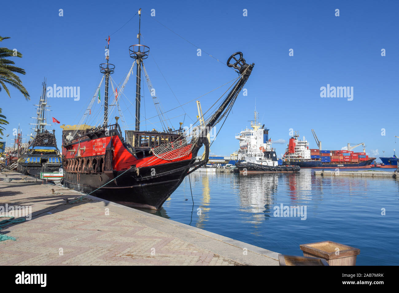 Sousse, Tunisia - 7 November 2019: the port of Sousse in Tunisia Stock ...