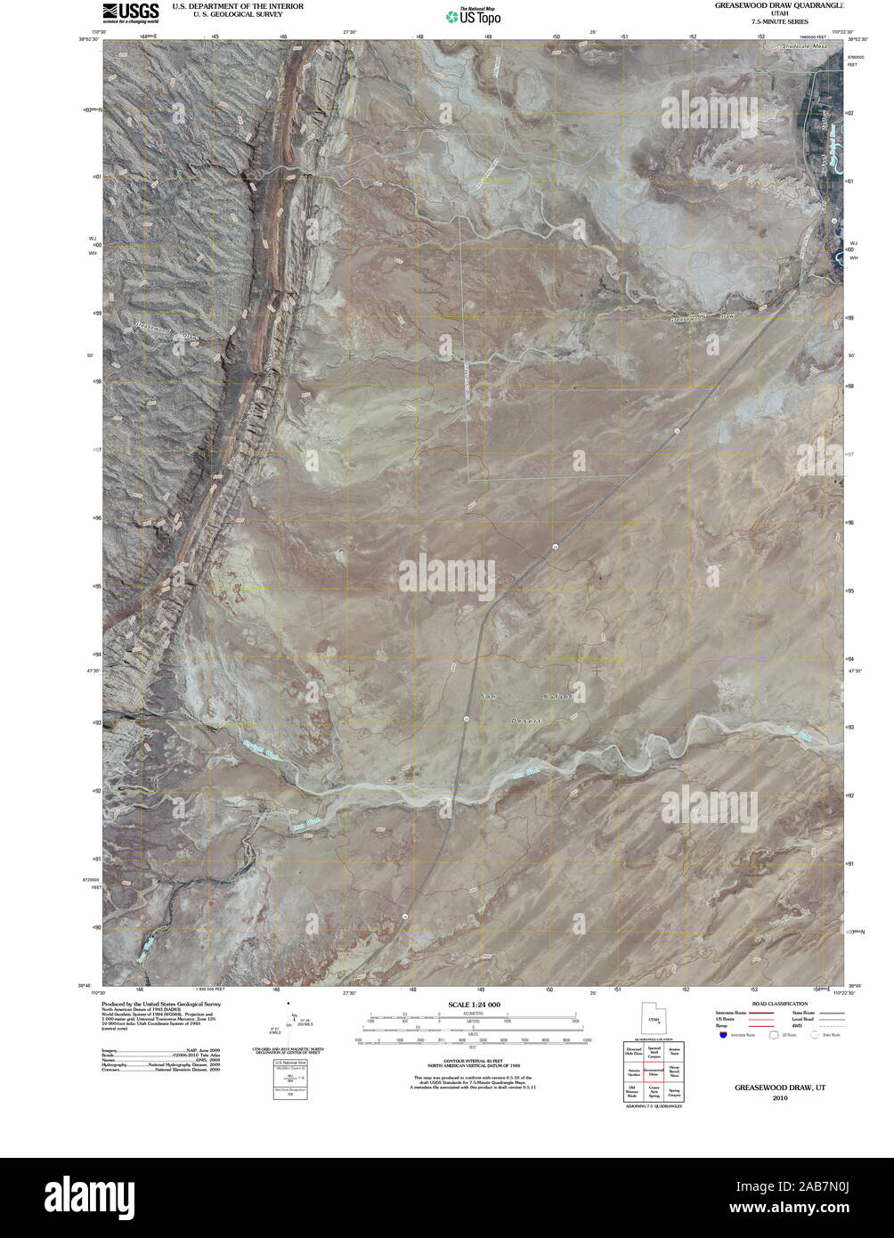 UT Greasewood Draw 20101119 TM Restoration Stock Photo - Alamy