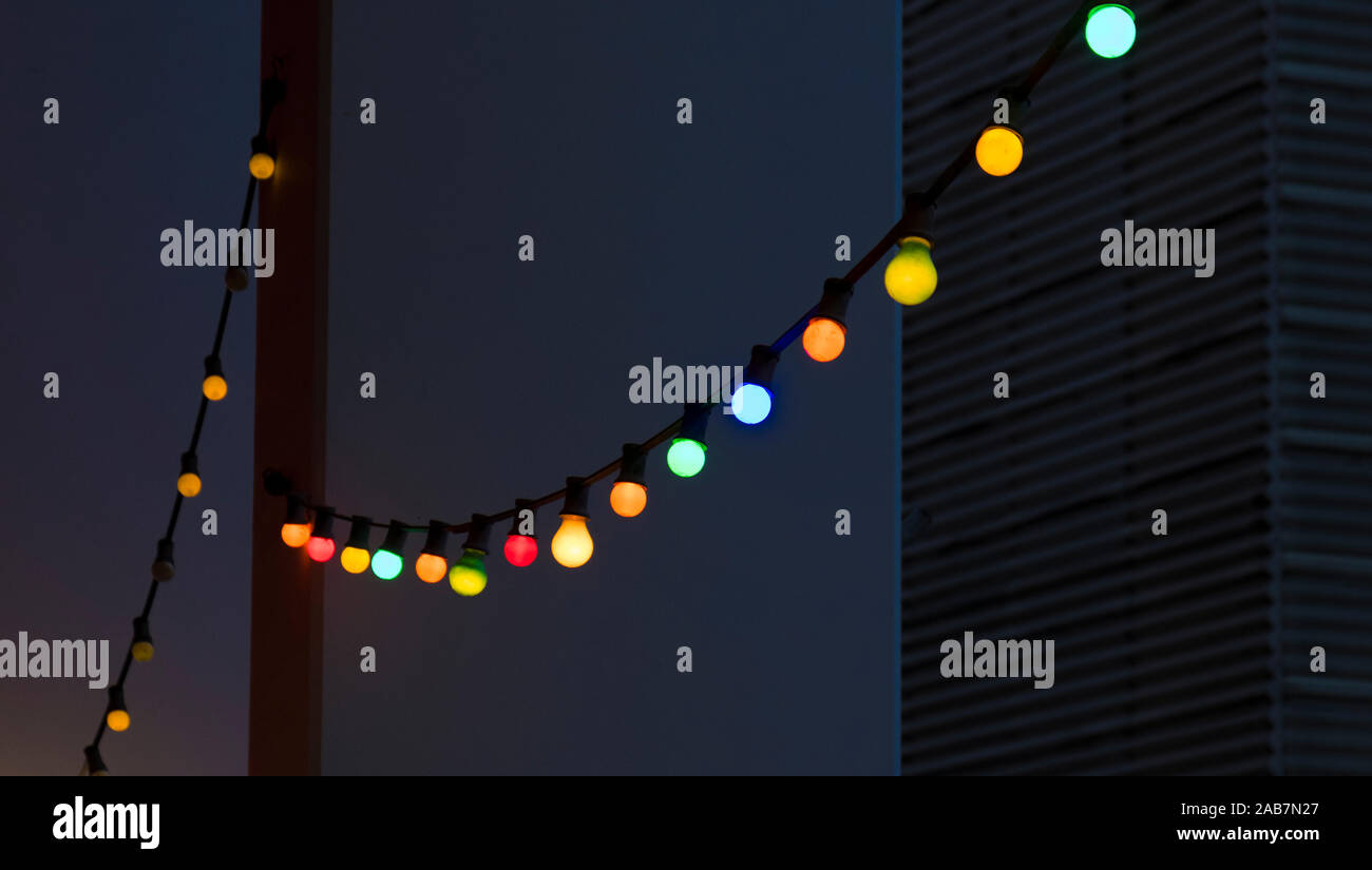 Light bulbs in night life hi-res stock photography and images - Alamy